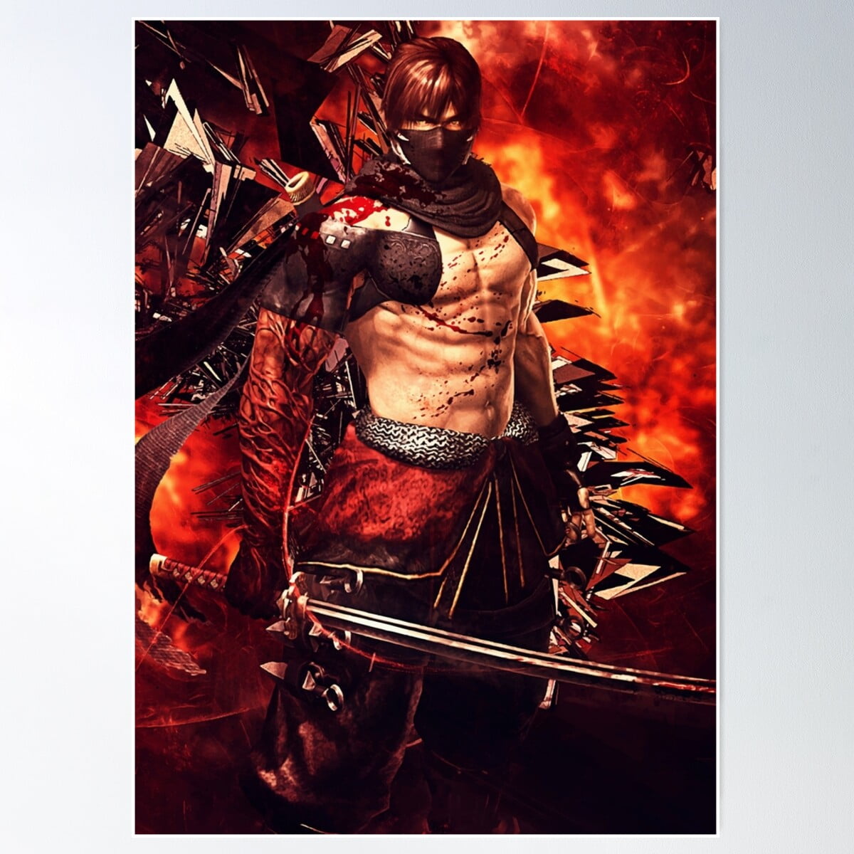 Ninja Gaiden 3 Razors Edge Ryu Hayabusa Poster Wall Art, Modern Wall ...