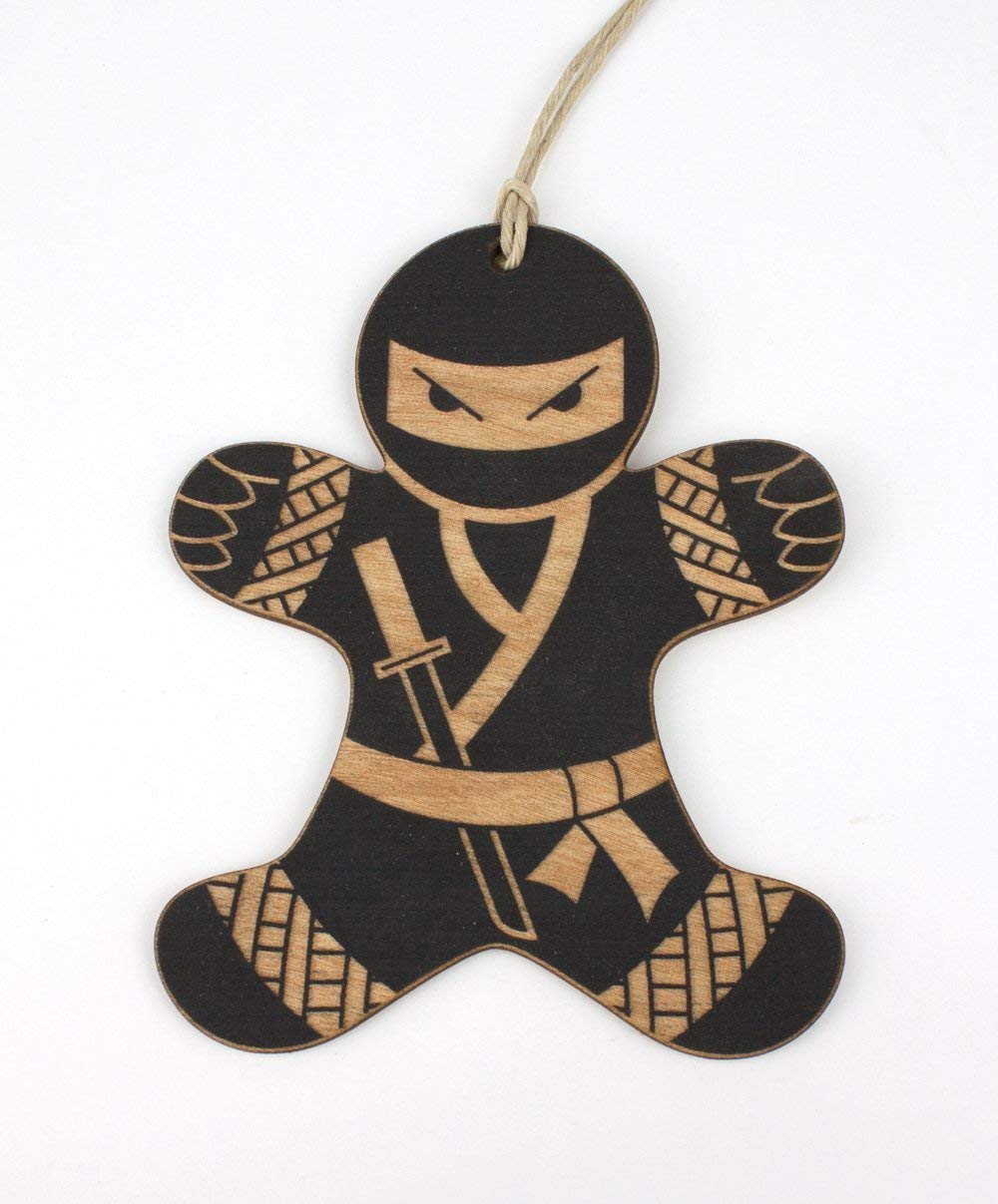 Ninja Gingerbread Man Christmas Ornament (Black) - Walmart.com