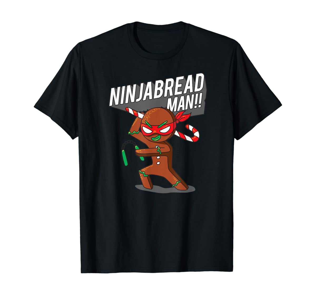 Ninja Gingerbread Man T-Shirt - Walmart.com