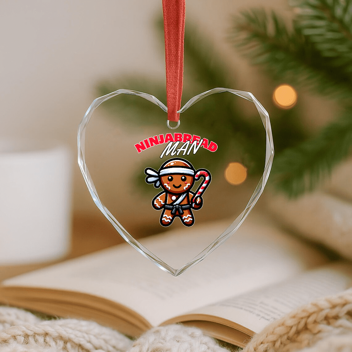 Ninja Gingerbread Ninjabread Ornament, Home Decoration, Crystal Glass ...