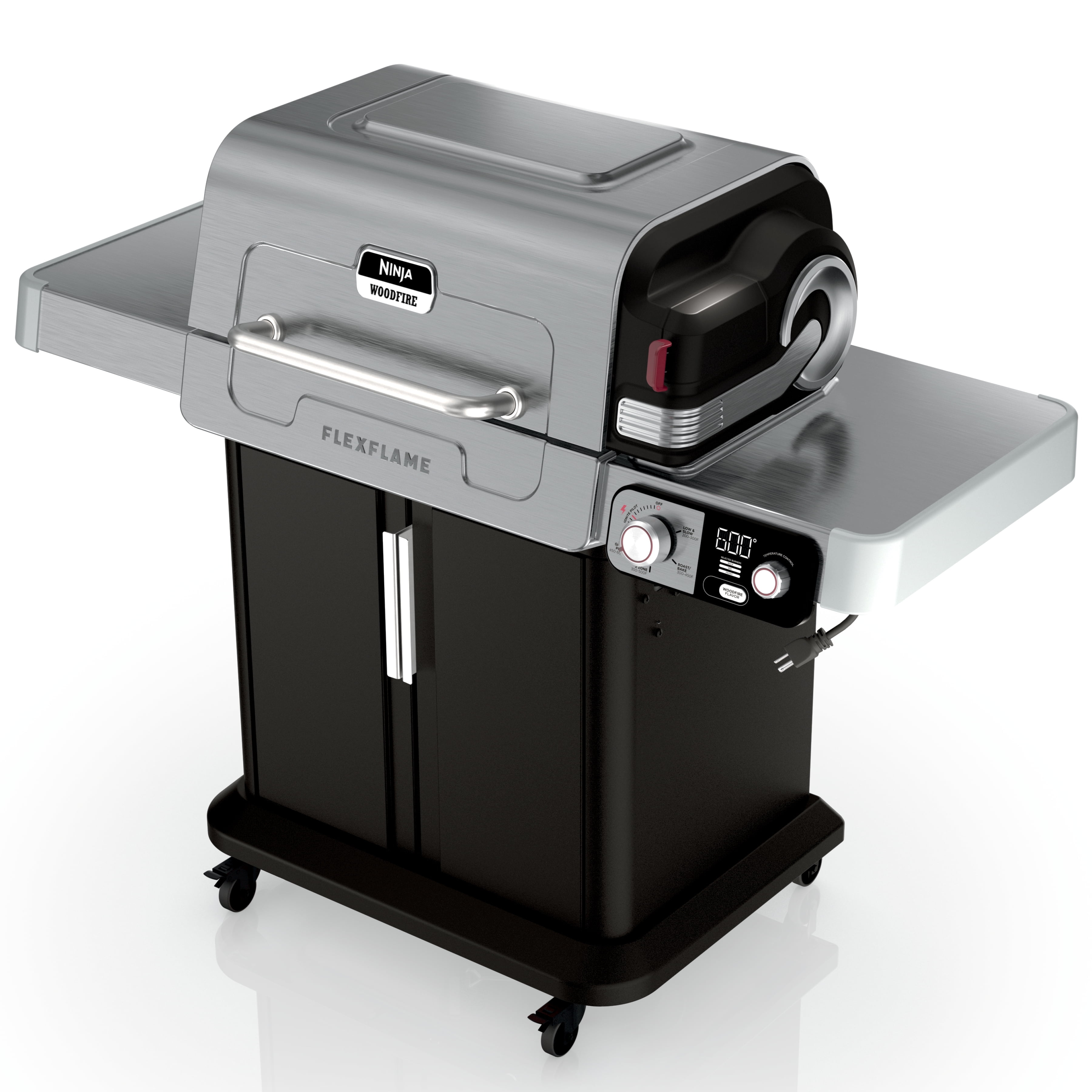 Ninja FlexFlame 25-Inch 400W Flat-Top Grill with Electric & Propane, Roaster, 5-in-1 System ...