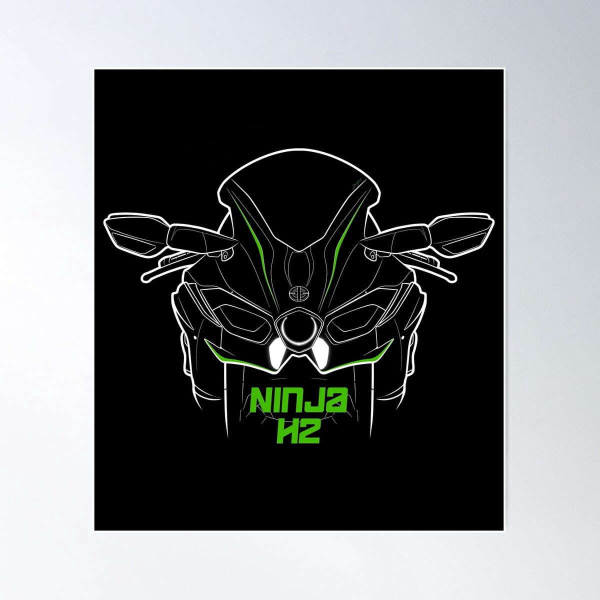 Ninja H2 Poster Wall Art, Modern Wall Decor, 12x18 UNFRAMED - Walmart.com