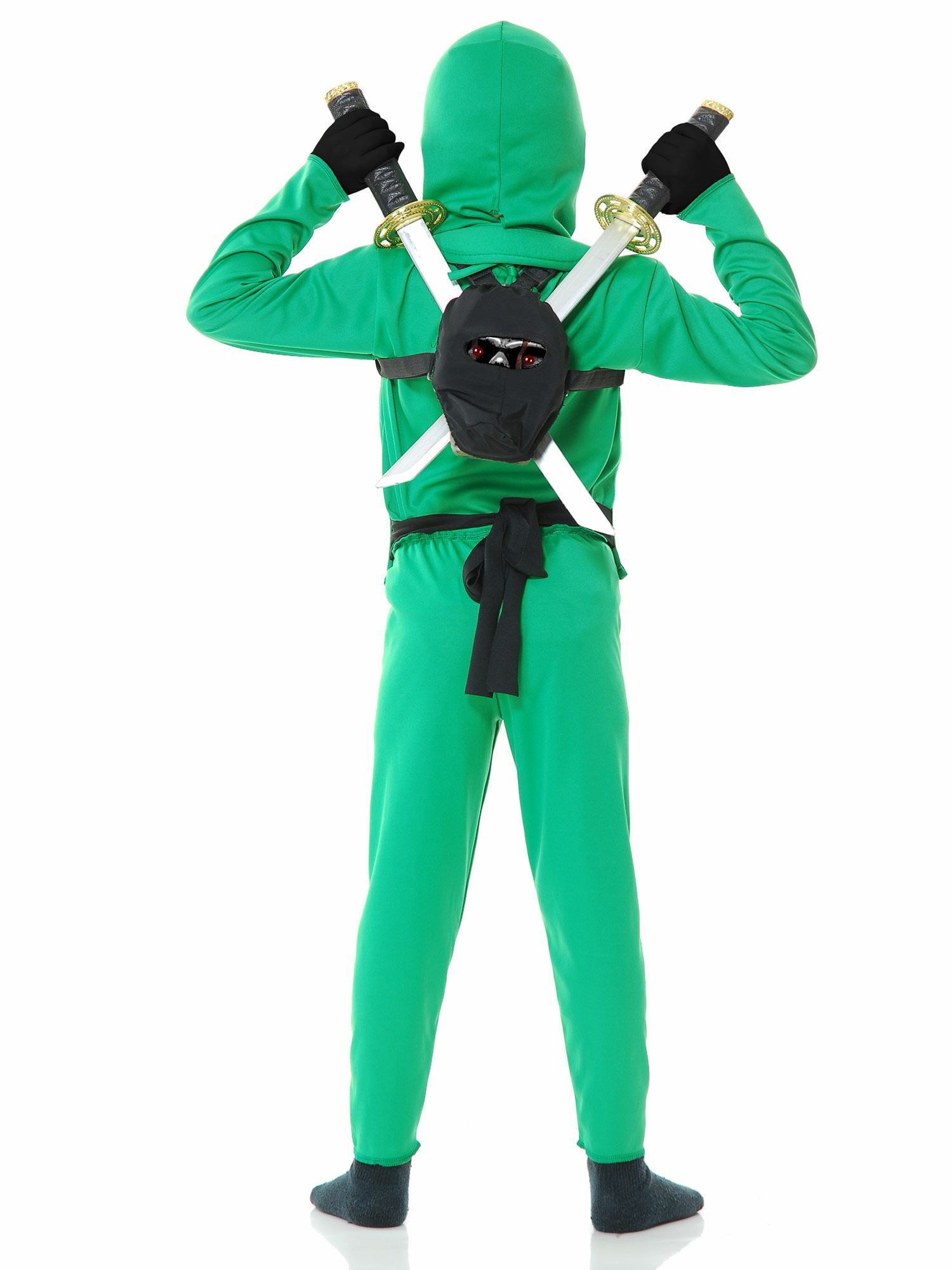 Child's Ninja Samurai Backpack With 2 Toy Katana Swords Costume ...