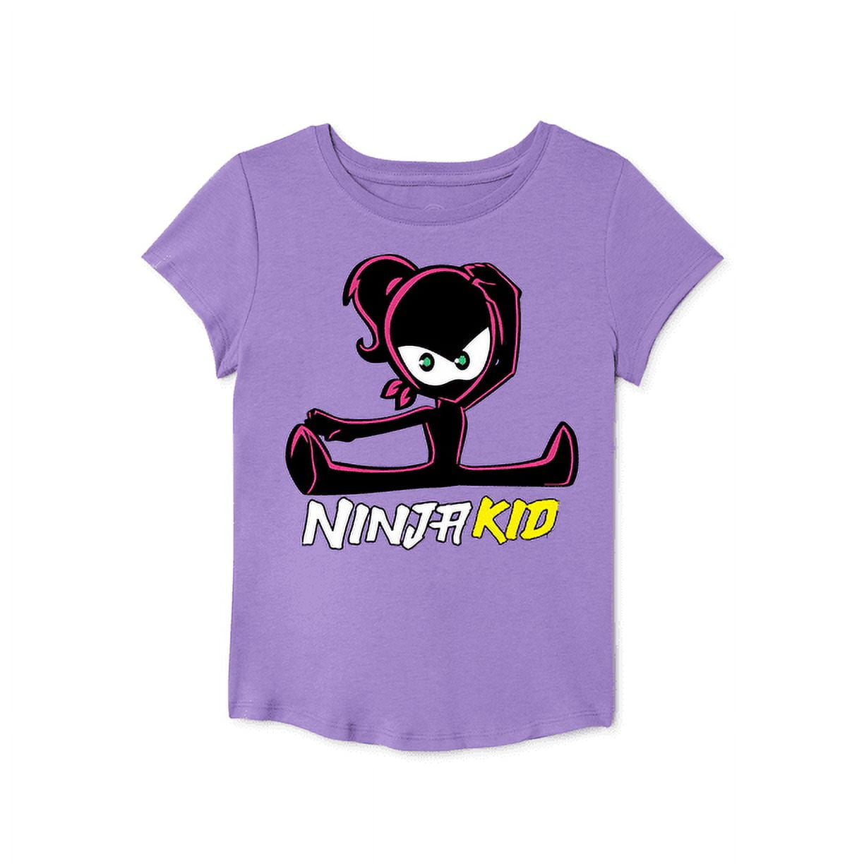 Ninja Kid Short-Sleeve Graphic Tee, Cool Cotton Blend Shirt, Size 6-7 ...