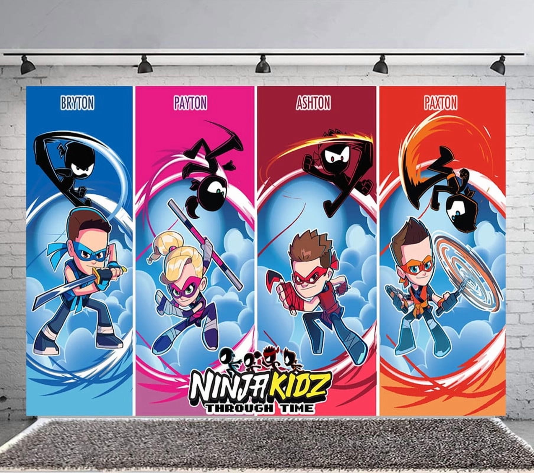 Ninja Kids Backdrop Banner Party Supplies Poster Movie Theme Background ...