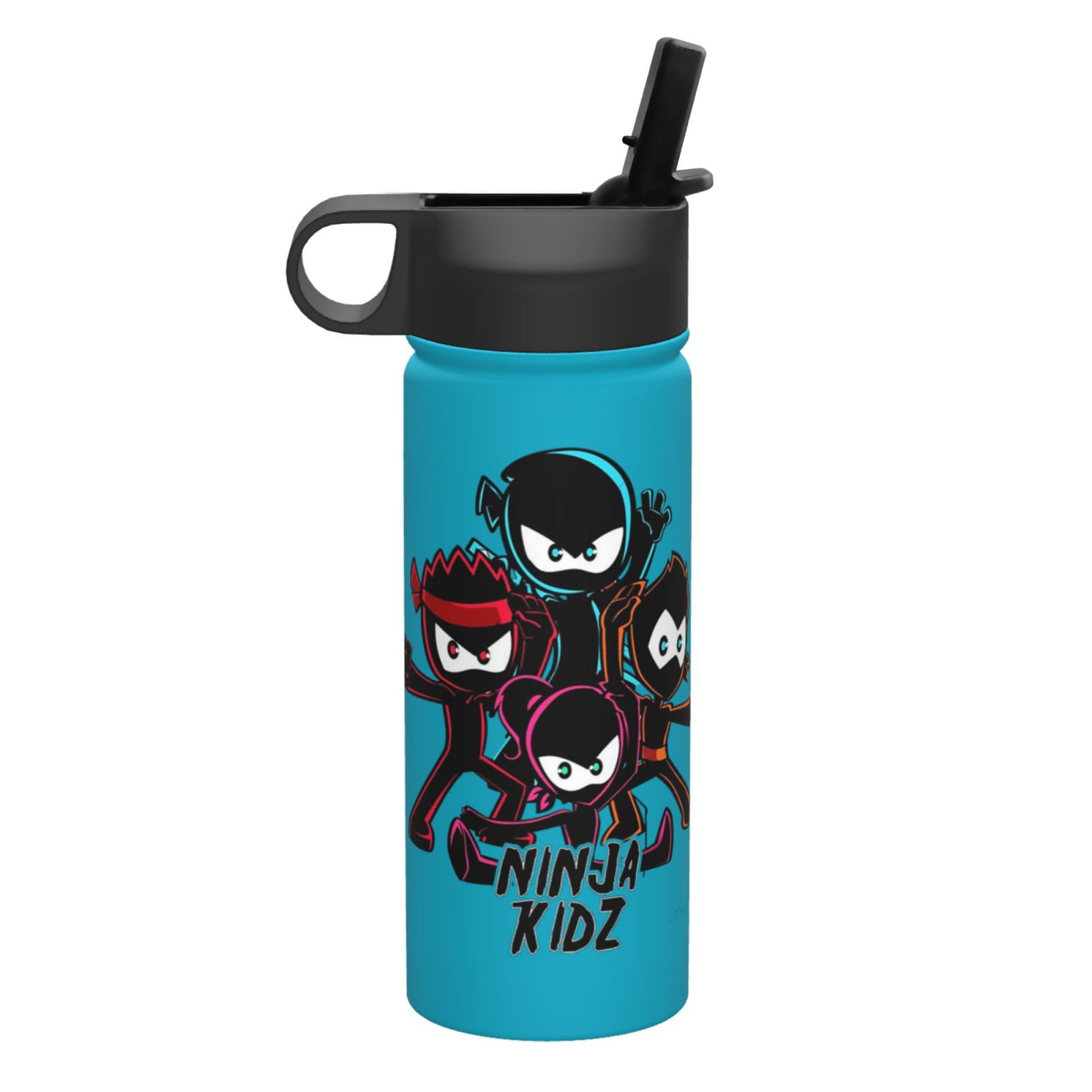 Ninja Kidz 18 Oz Kids Insulated Water Bottle With Straw - Stainless ...