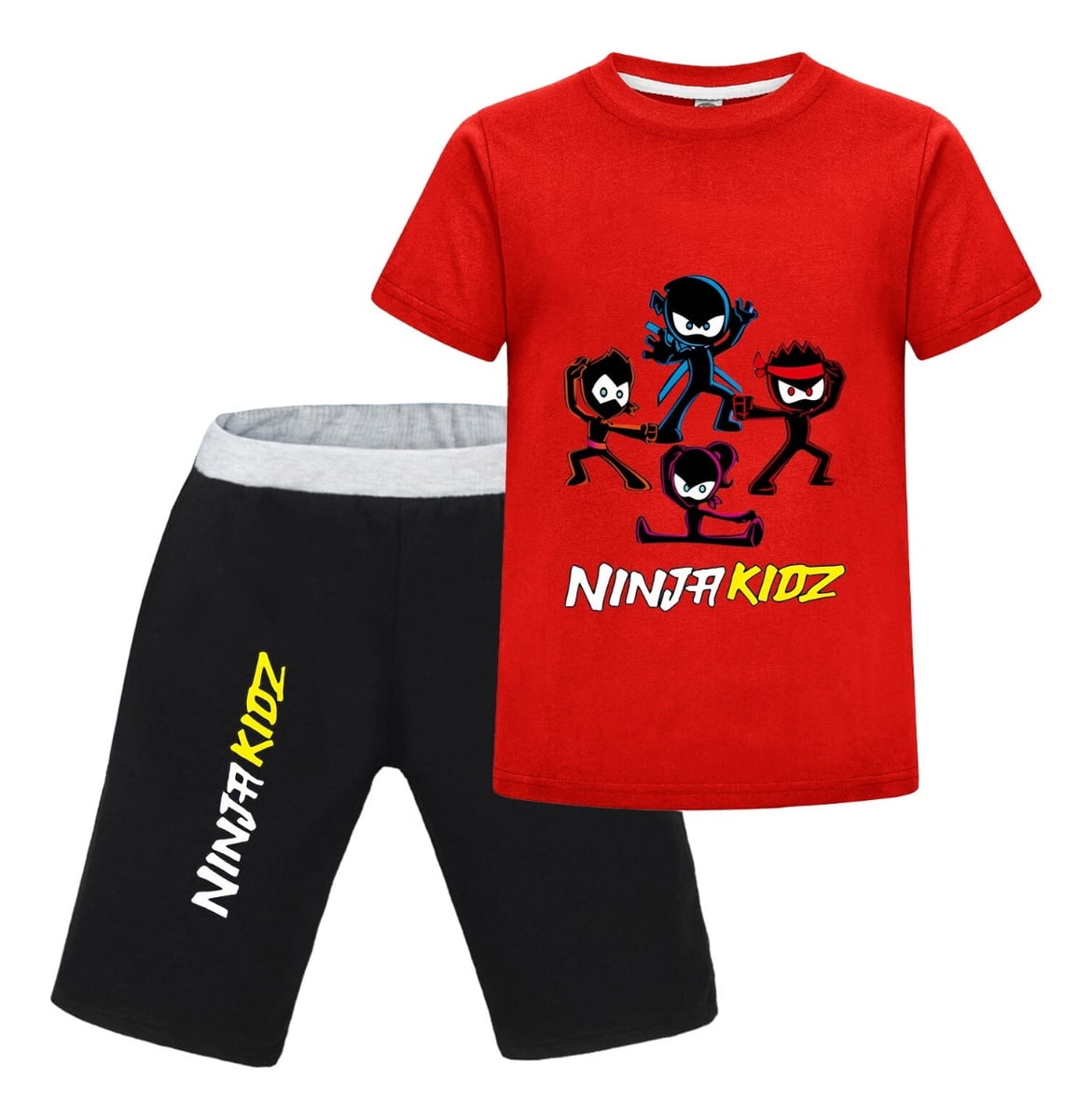 Ninja Kidz 2-Piece Outfit Clothing Set for Boys – T-Shirt and Matching ...