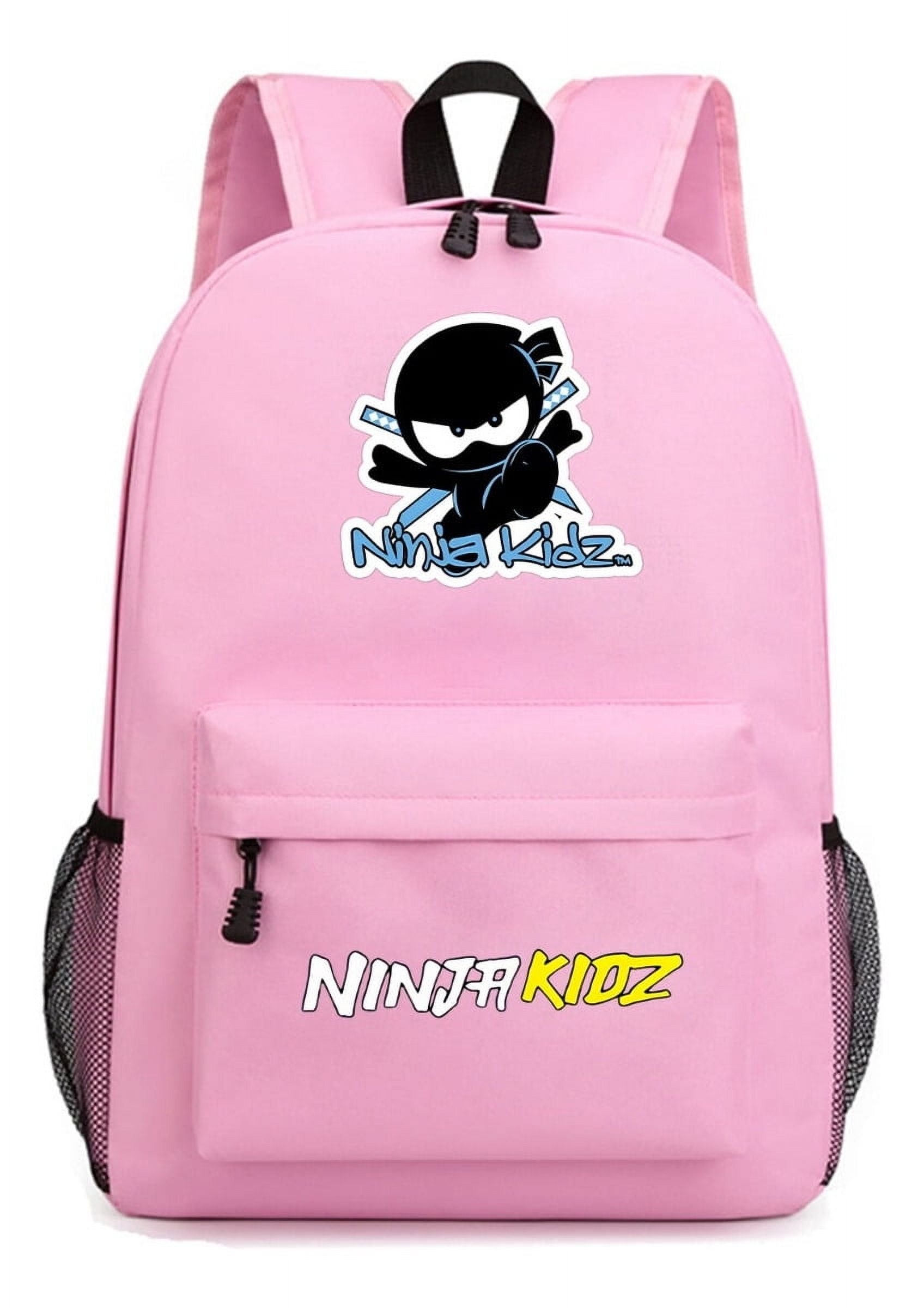 Ninja Kidz All-Pink Backpack with Anime Art, Lightweight Laptop Daypack ...