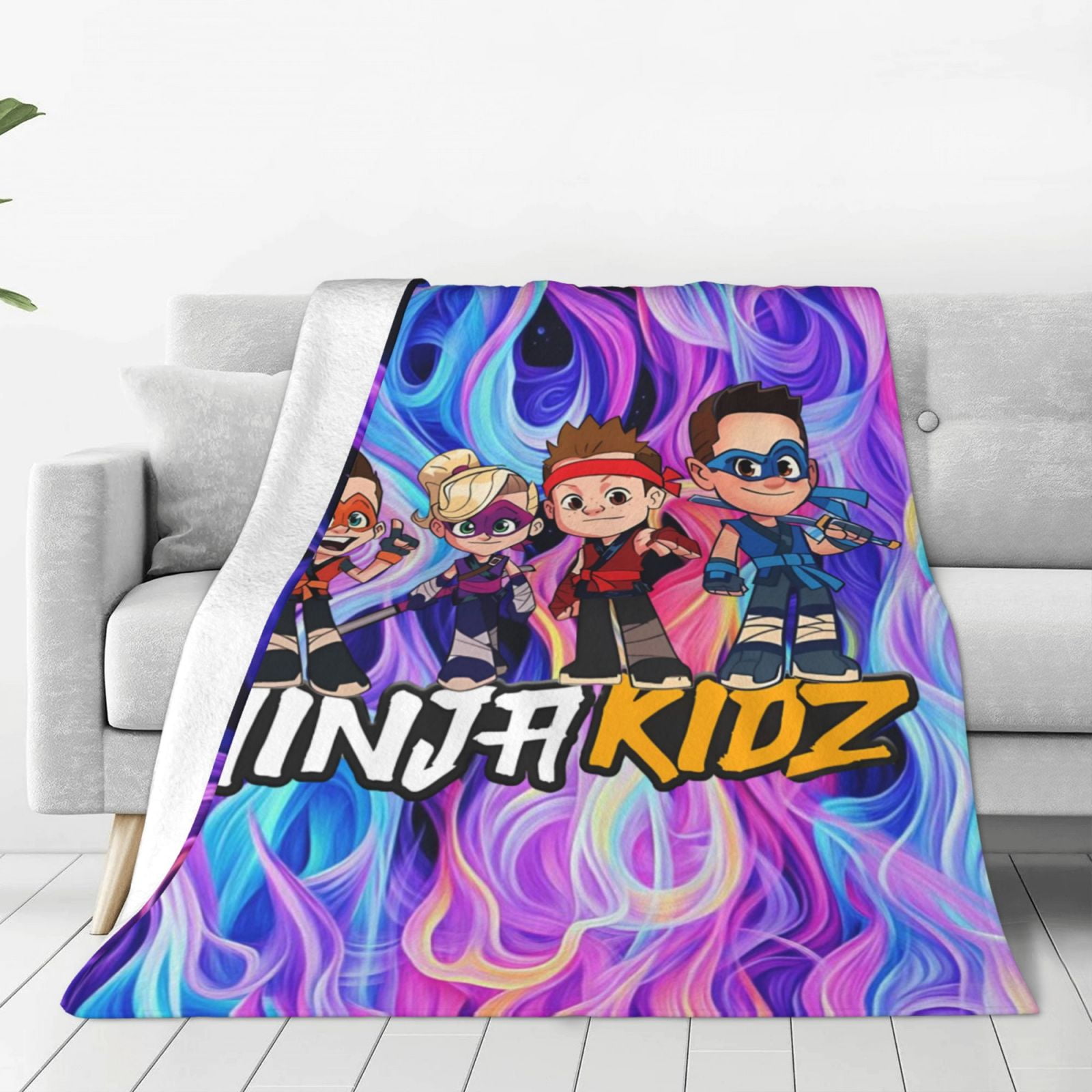 Ninja Kidz Blankets Flannel Fleece Warm Soft Throw Blanket For Couch ...