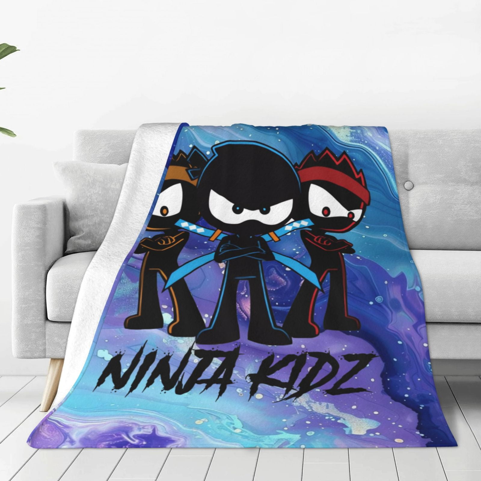 Ninja Kidz Blankets Flannel Fleece Warm Soft Throw Blanket For Couch ...