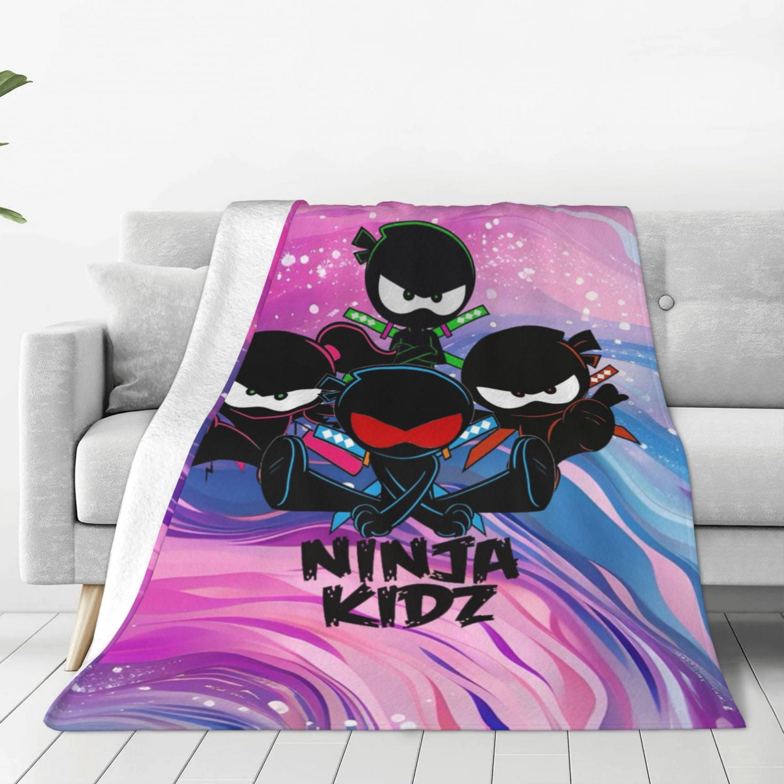 Ninja Kidz Blankets Flannel Fleece Warm Soft Throw Blanket For Couch ...