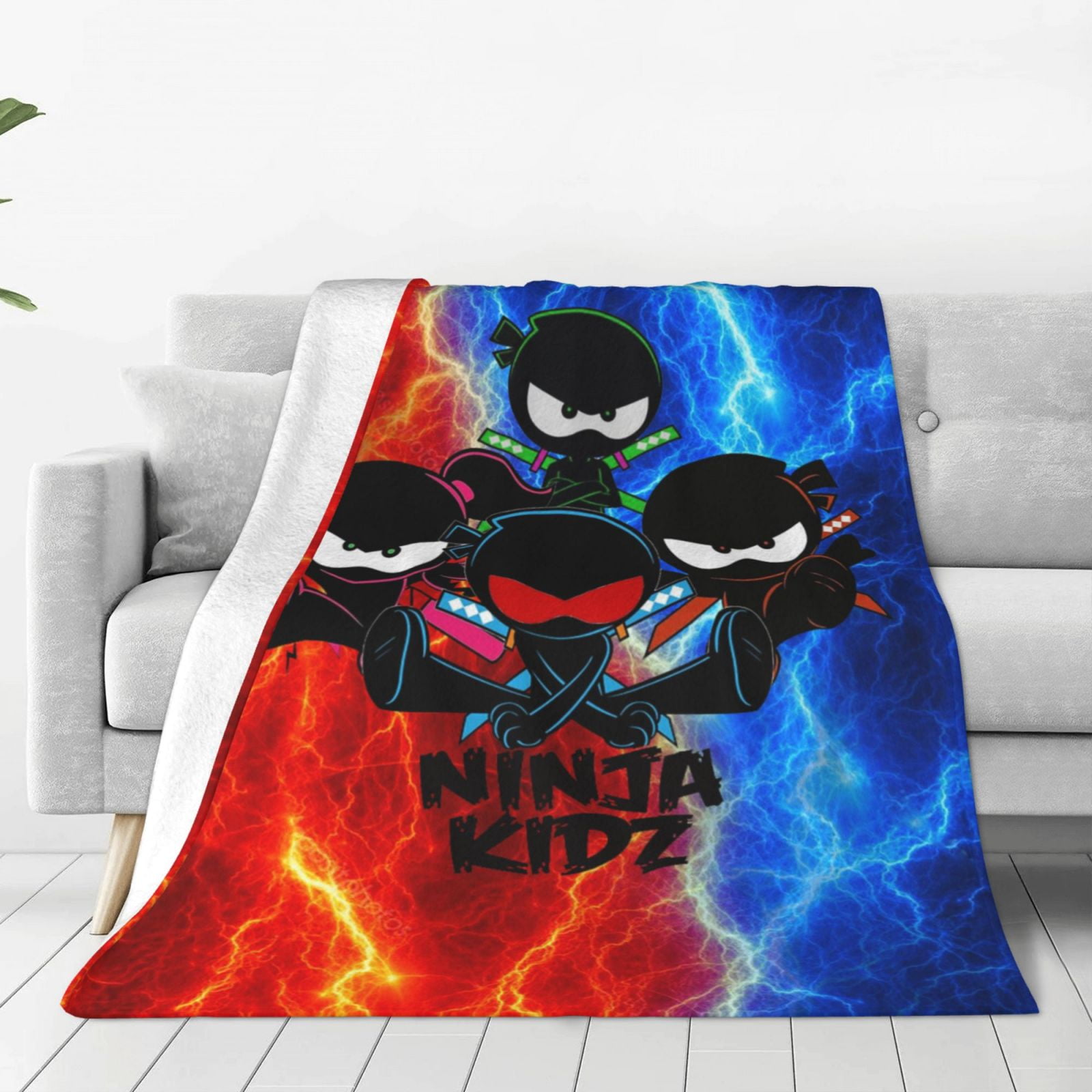 Ninja Kidz Blankets Flannel Fleece Warm Soft Throw Blanket For Couch ...