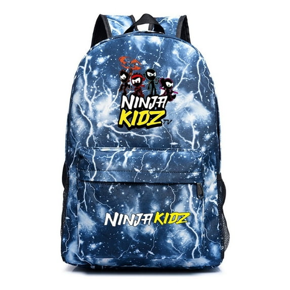 Ninja Kidz Blue Starry Night Backpack with Lightning Theme, Anime ...