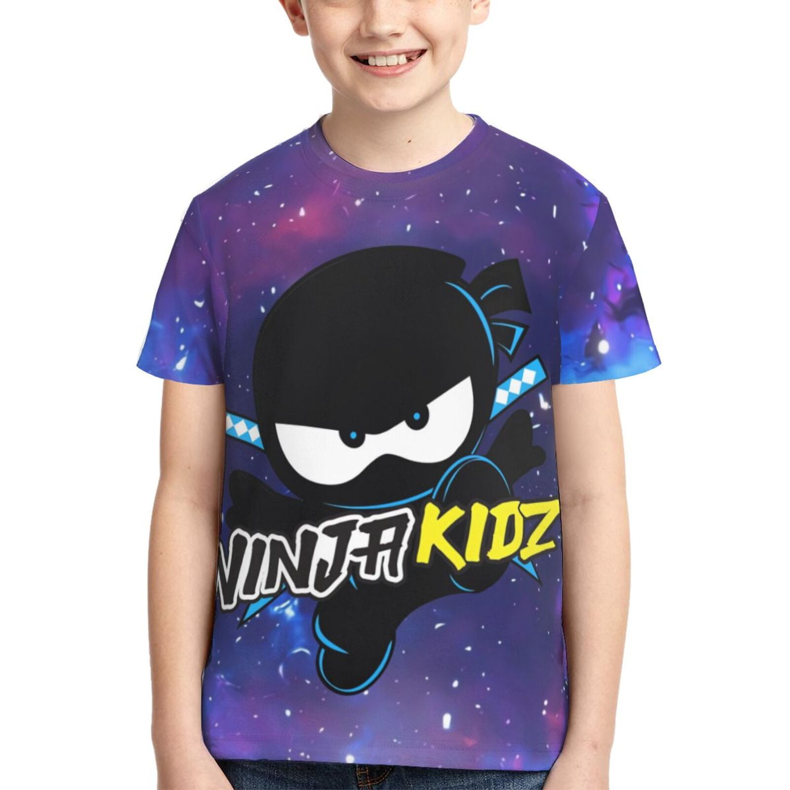 Ninja Kidz Boys Girls T Shirt Kids Short Sleeve Crewneck 3d Printed ...
