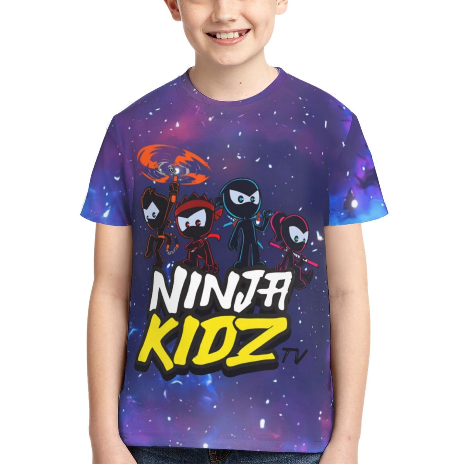 Ninja Kidz Boys Girls T Shirt Kids Short Sleeve Crewneck 3d Printed ...
