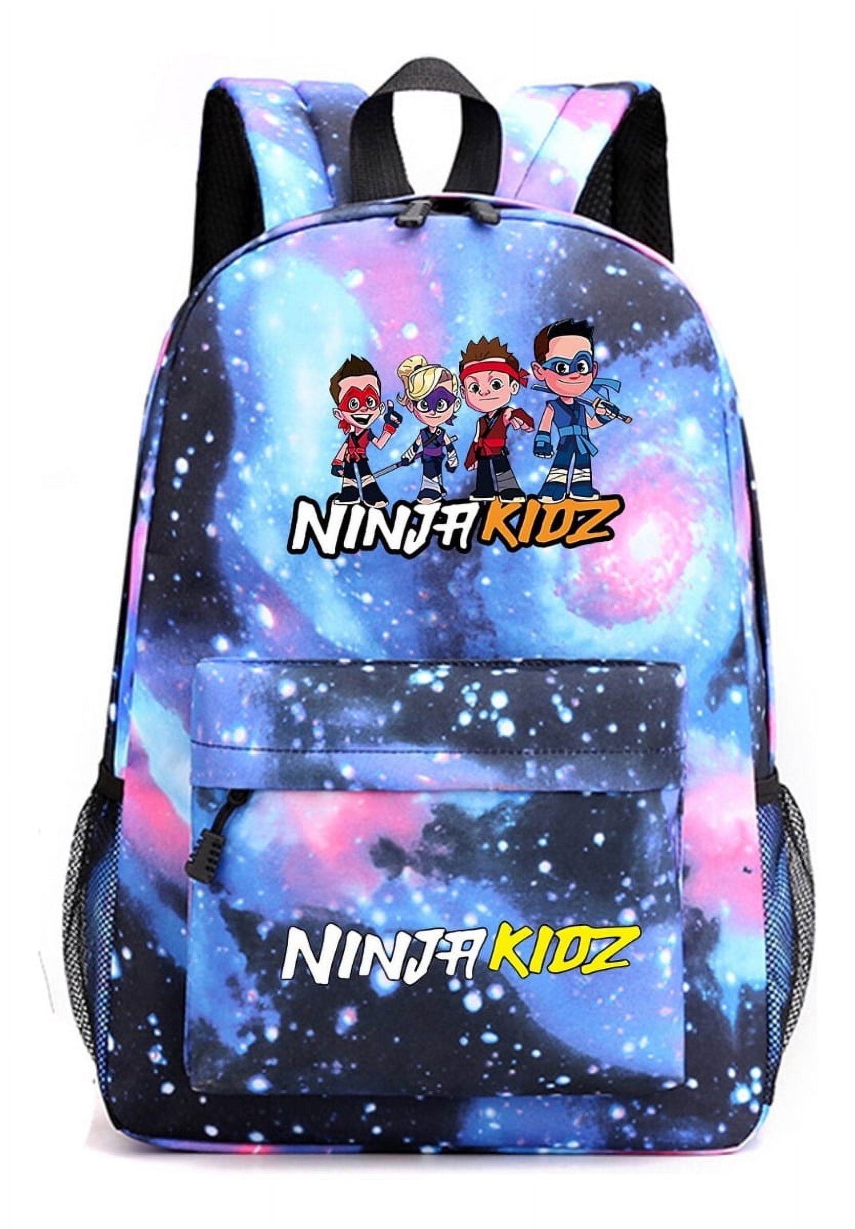 Ninja Kidz Cosmic Blue Backpack, Nebula Space Galaxy Design with ...