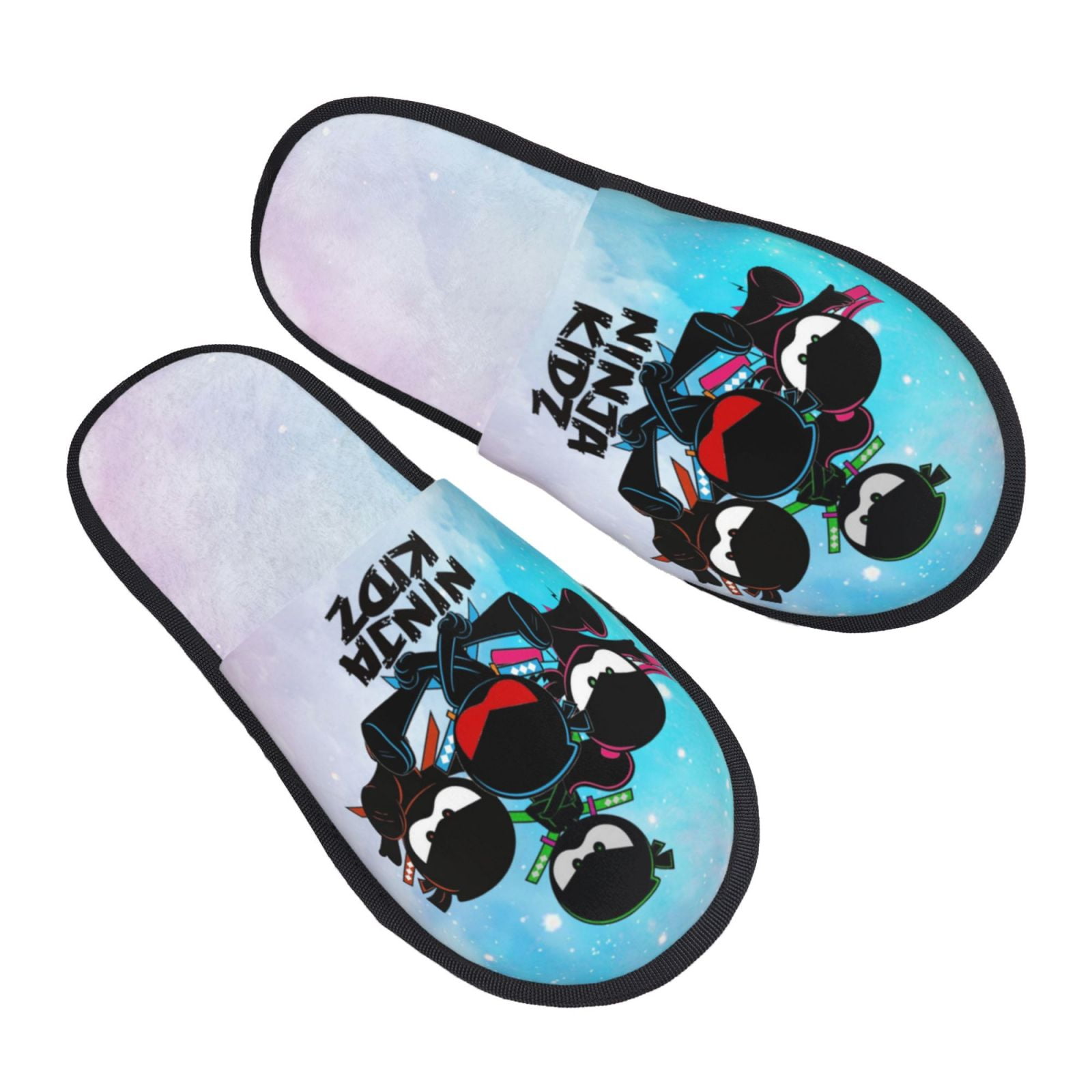 Ninja Kidz Furry Slippers For Men Women Fuzzy House Slippers Winter ...