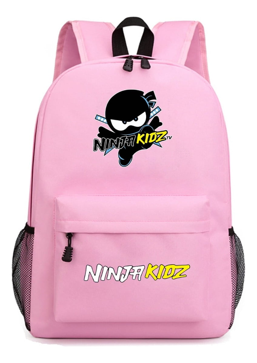 Ninja Kidz Graphic Pink Backpack for School, Anime-Inspired Laptop Bag ...