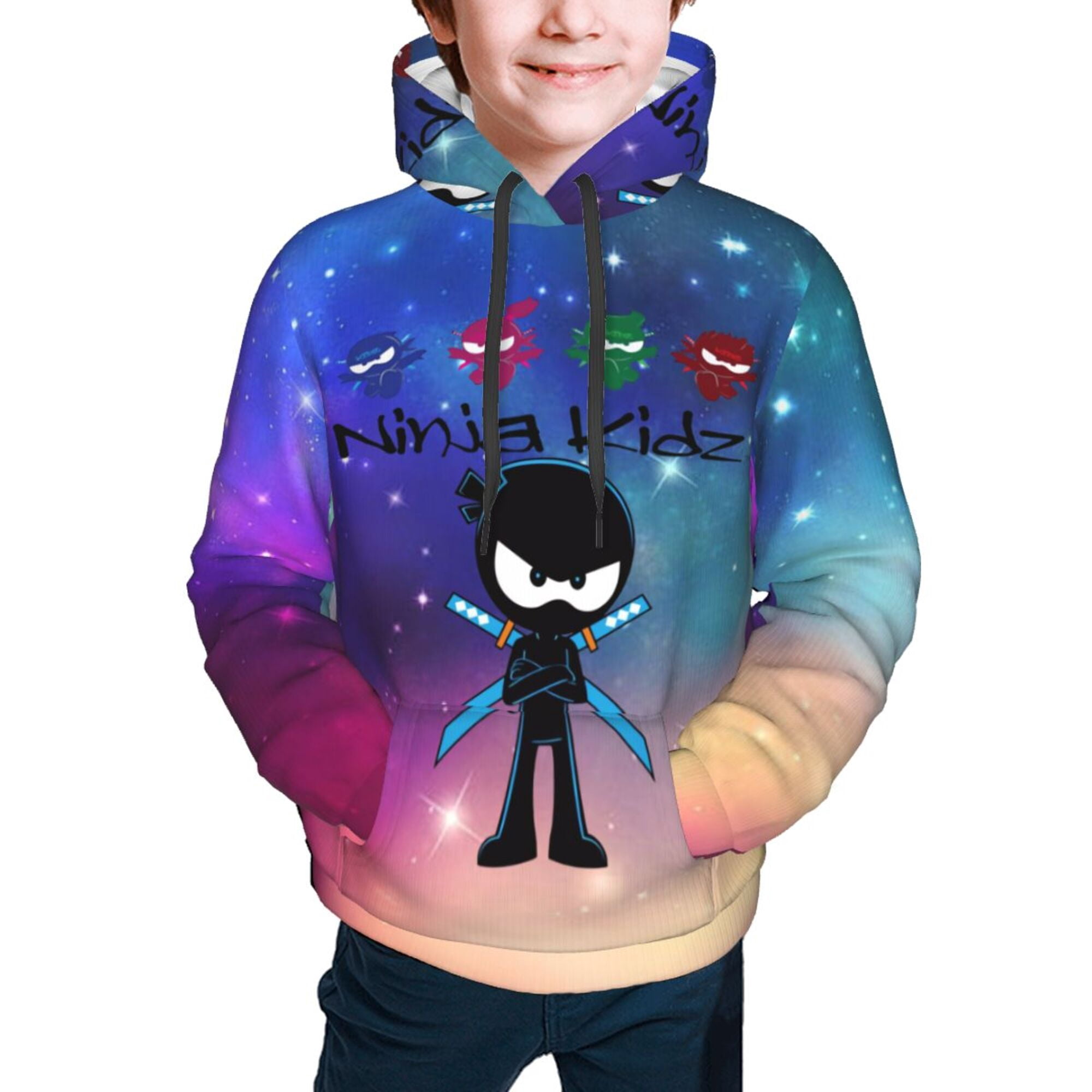 Ninja Kidz Hoodies Pullover For Boys Girls 3d Printed Hooded Sweatshirt ...