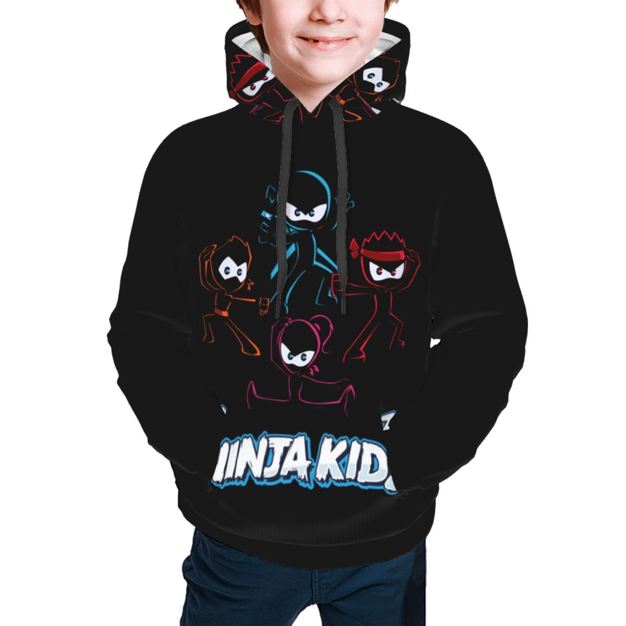 Ninja Kidz Hoodies Pullover For Boys Girls 3d Printed Hooded Sweatshirt ...