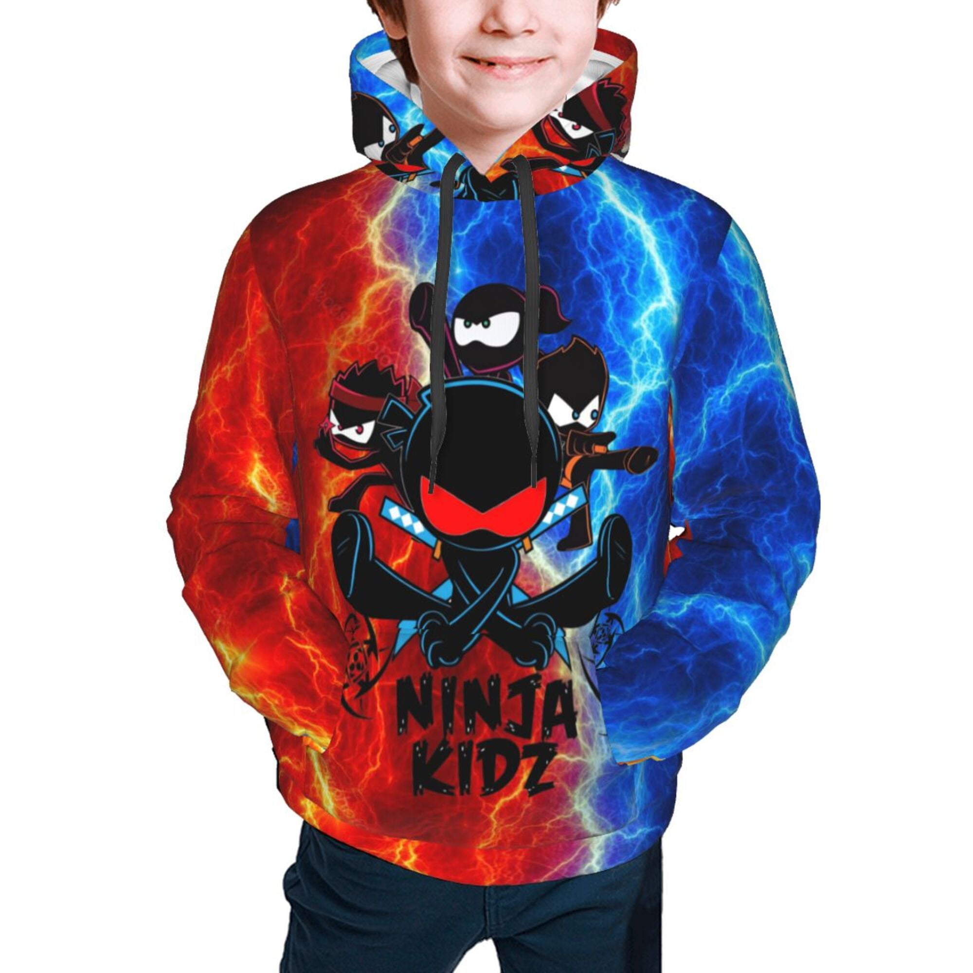 Ninja Kidz Hoodies Pullover For Boys Girls 3d Printed Hooded Sweatshirt ...