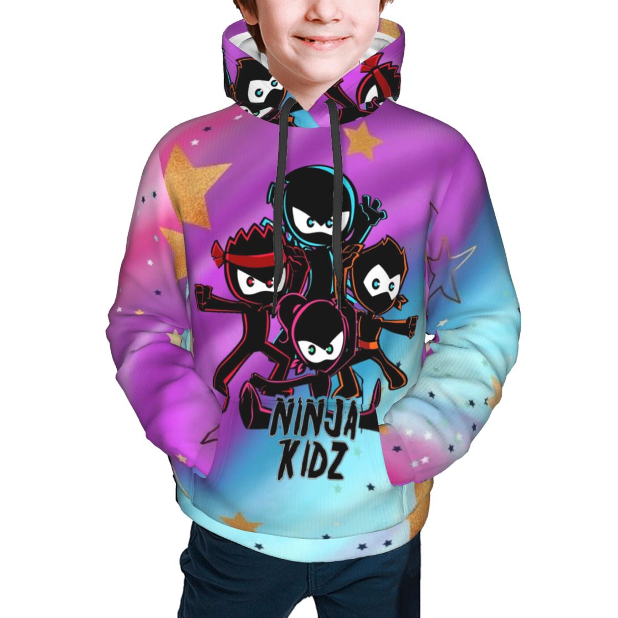Ninja Kidz Hoodies Pullover For Boys Girls 3d Printed Hooded Sweatshirt ...