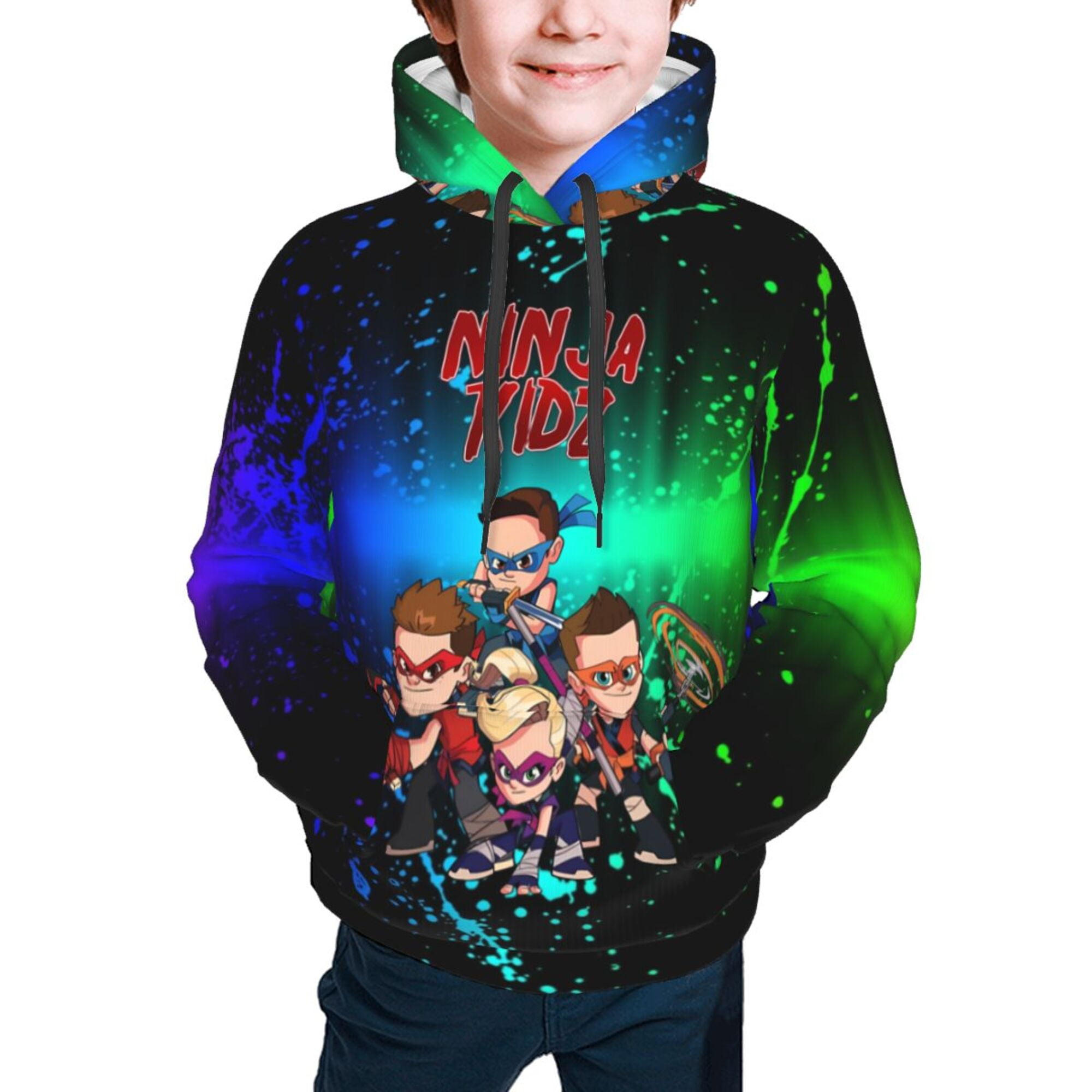 Ninja Kidz Kids' Hoodie 3d Print Sweatshirt Soft Pullover Hooded With ...