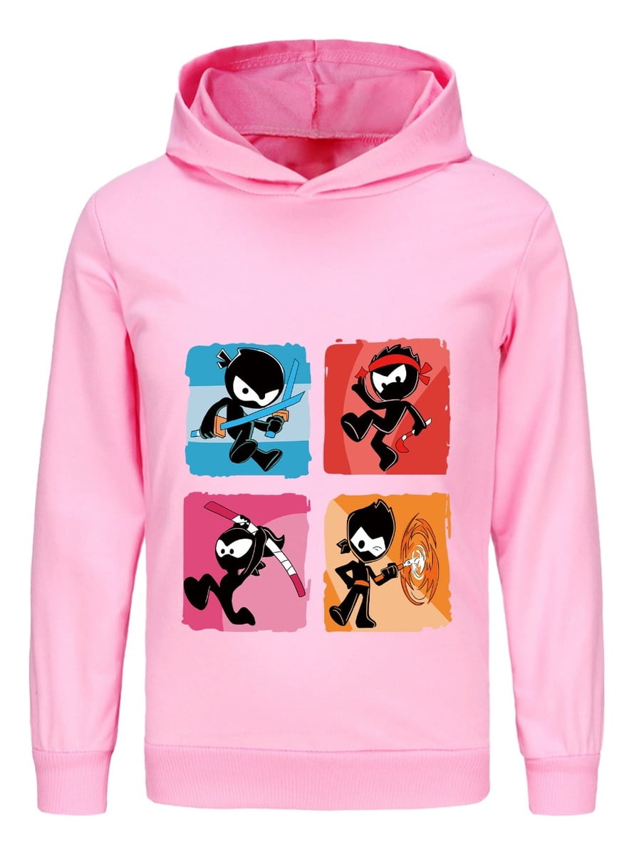 Ninja Kidz Kids Hoodie – Boys Girls Pullover Sweatshirt Cartoon Graphic ...