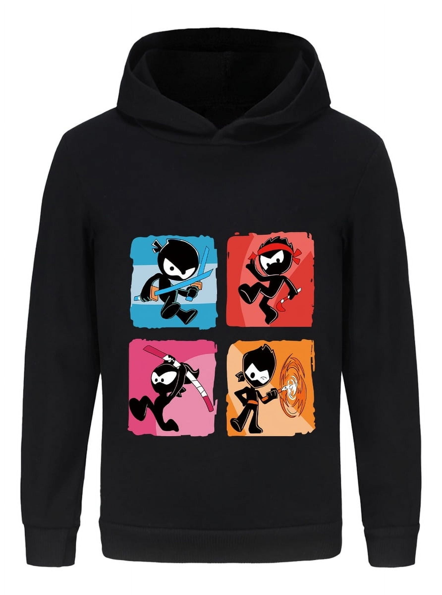 Ninja Kidz Kids Hoodie – Boys Girls Pullover Sweatshirt Cartoon Graphic ...