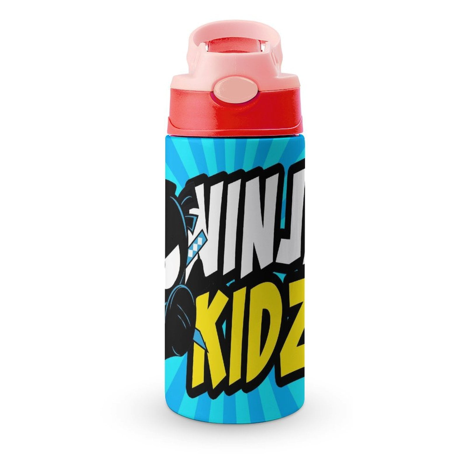 Ninja Kidz Kids Water Bottle with Silicone Straw And Spill-Proof Lid ...