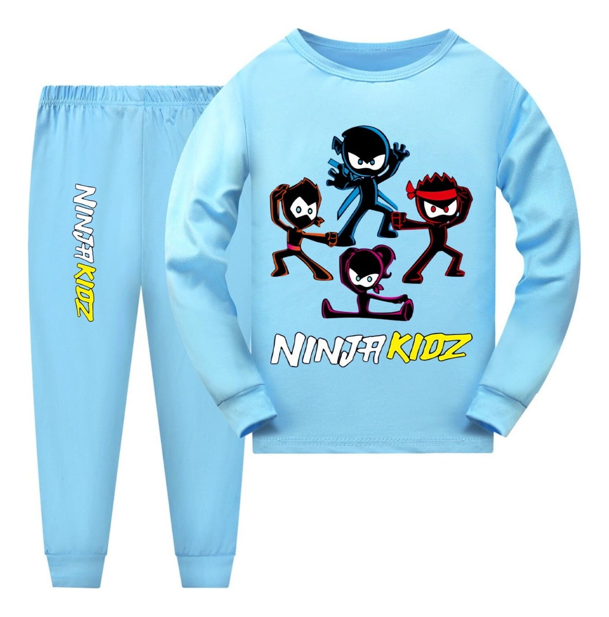 Ninja Kidz Long Sleeve Pajamas – Boys Girls Sleepwear Outfit – Cute ...
