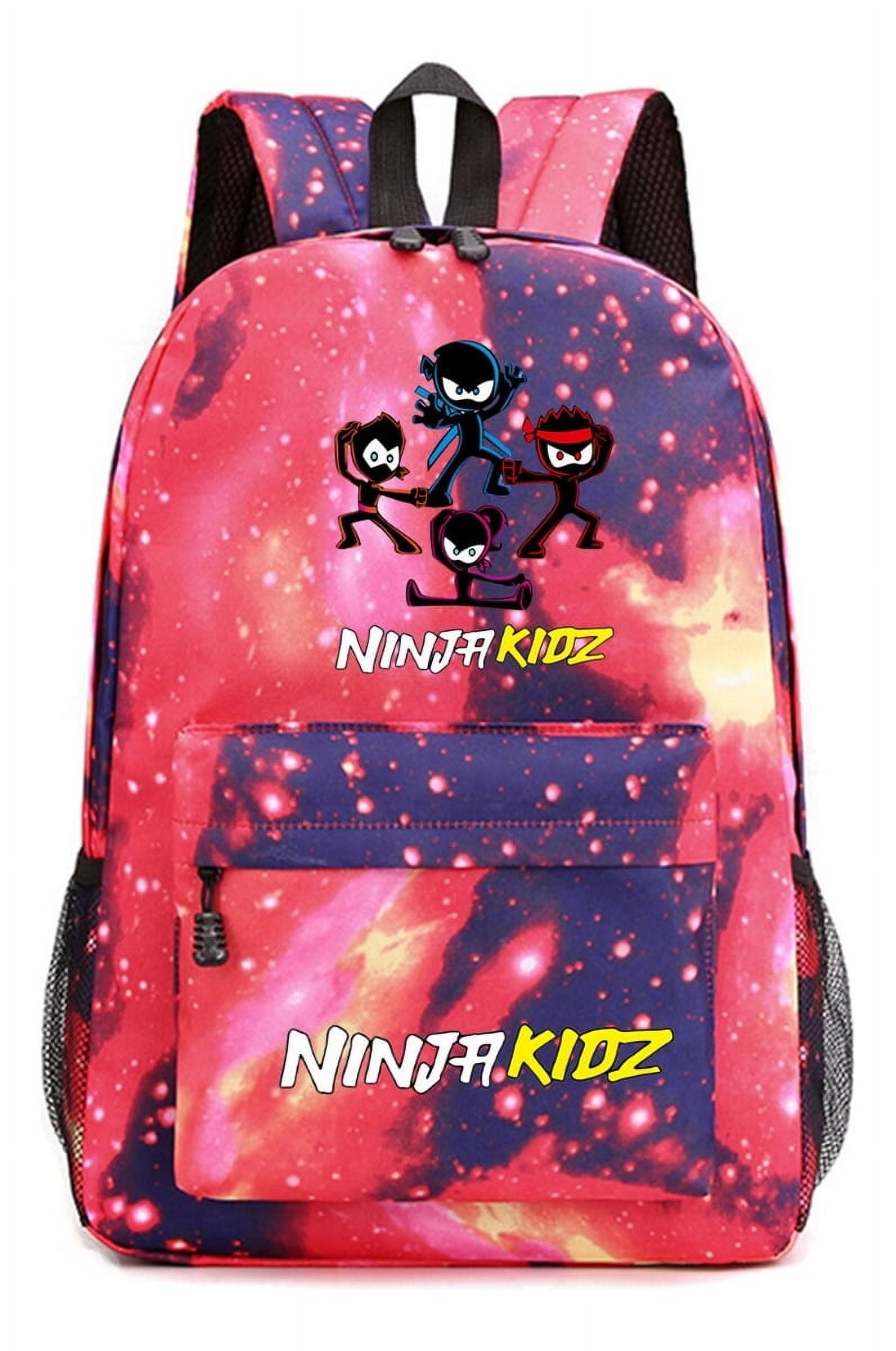 Ninja Kidz Nebula Red Backpack, Cosmic Galaxy Burst Print Laptop ...