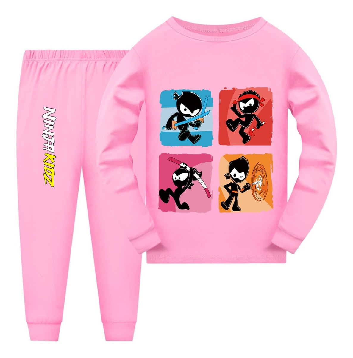 Ninja Kidz Pajamas for Boys Girls – Kids Cartoon PJs Sleepwear Set ...