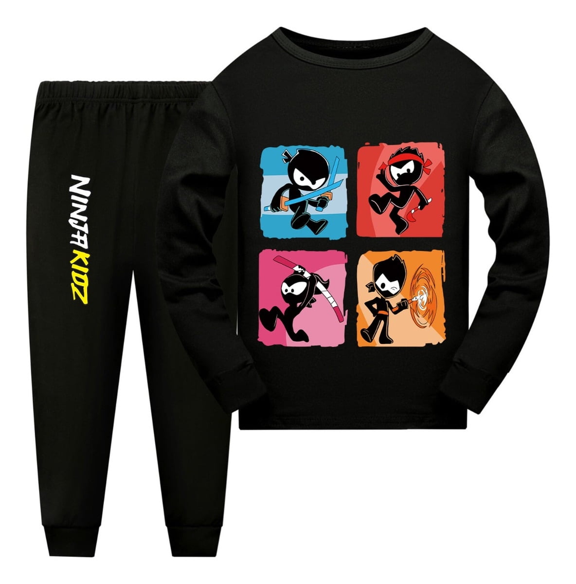 Ninja Kidz Pajamas for Boys Girls – Kids Cartoon PJs Sleepwear Set ...