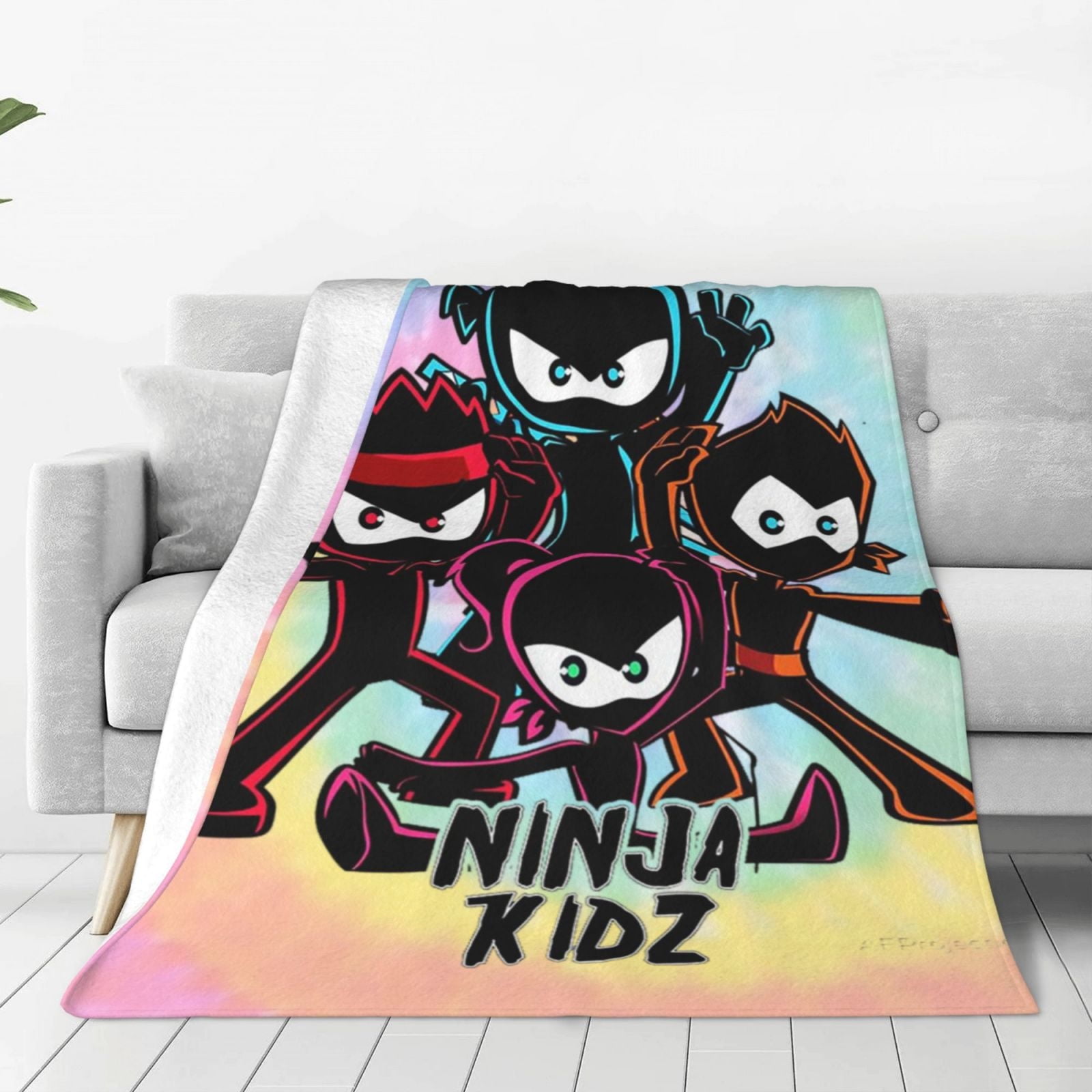 Ninja Kidz Throw Blanket Couch Bed Sofa Soft Lightweight Warm Cozy ...