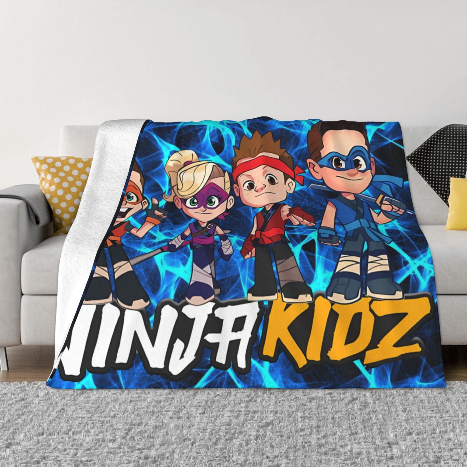Ninja Kidz Throw Blanket Couch Bed Sofa Soft Lightweight Warm Cozy ...