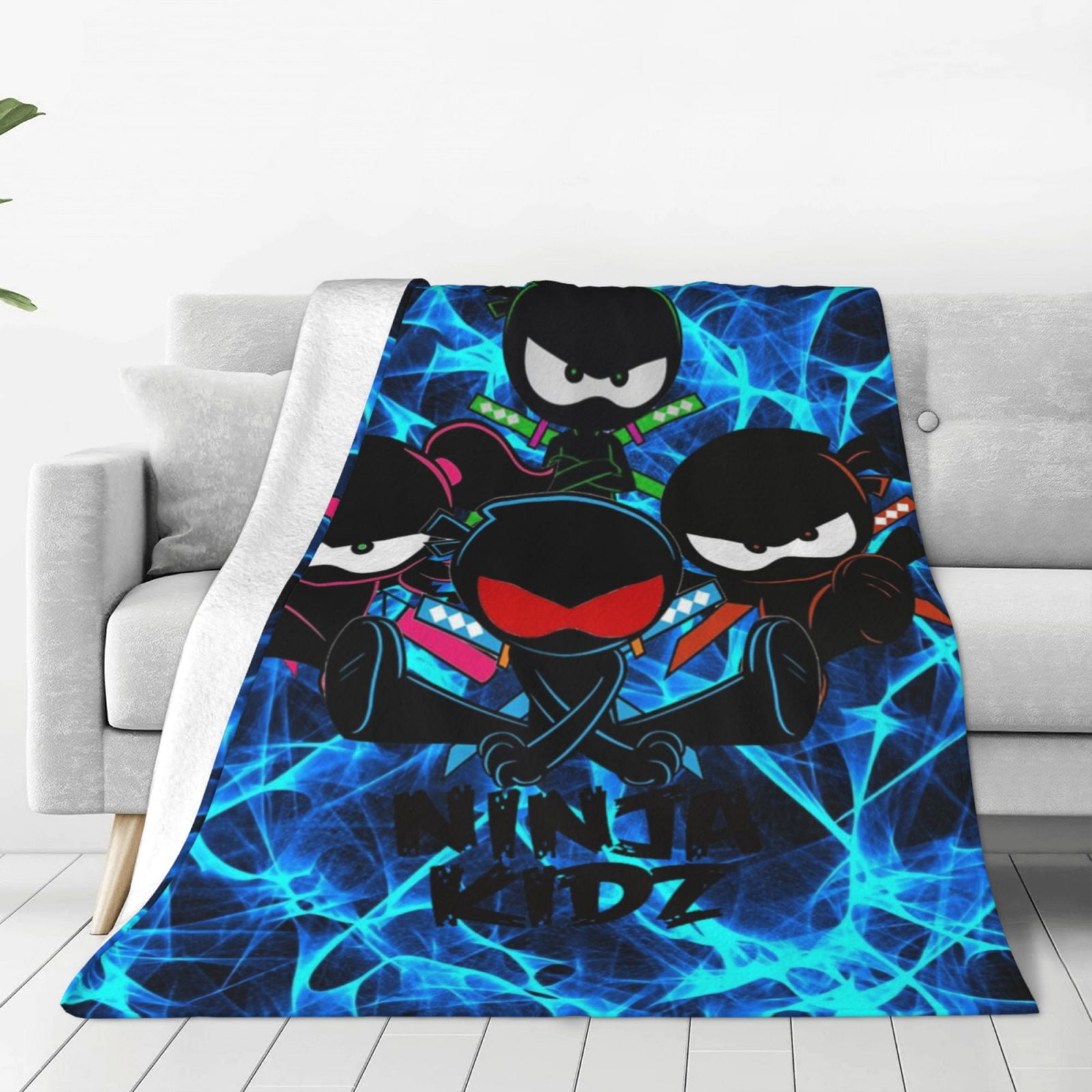 Ninja Kidz Throw Blanket Couch Bed Sofa Soft Lightweight Warm Cozy ...