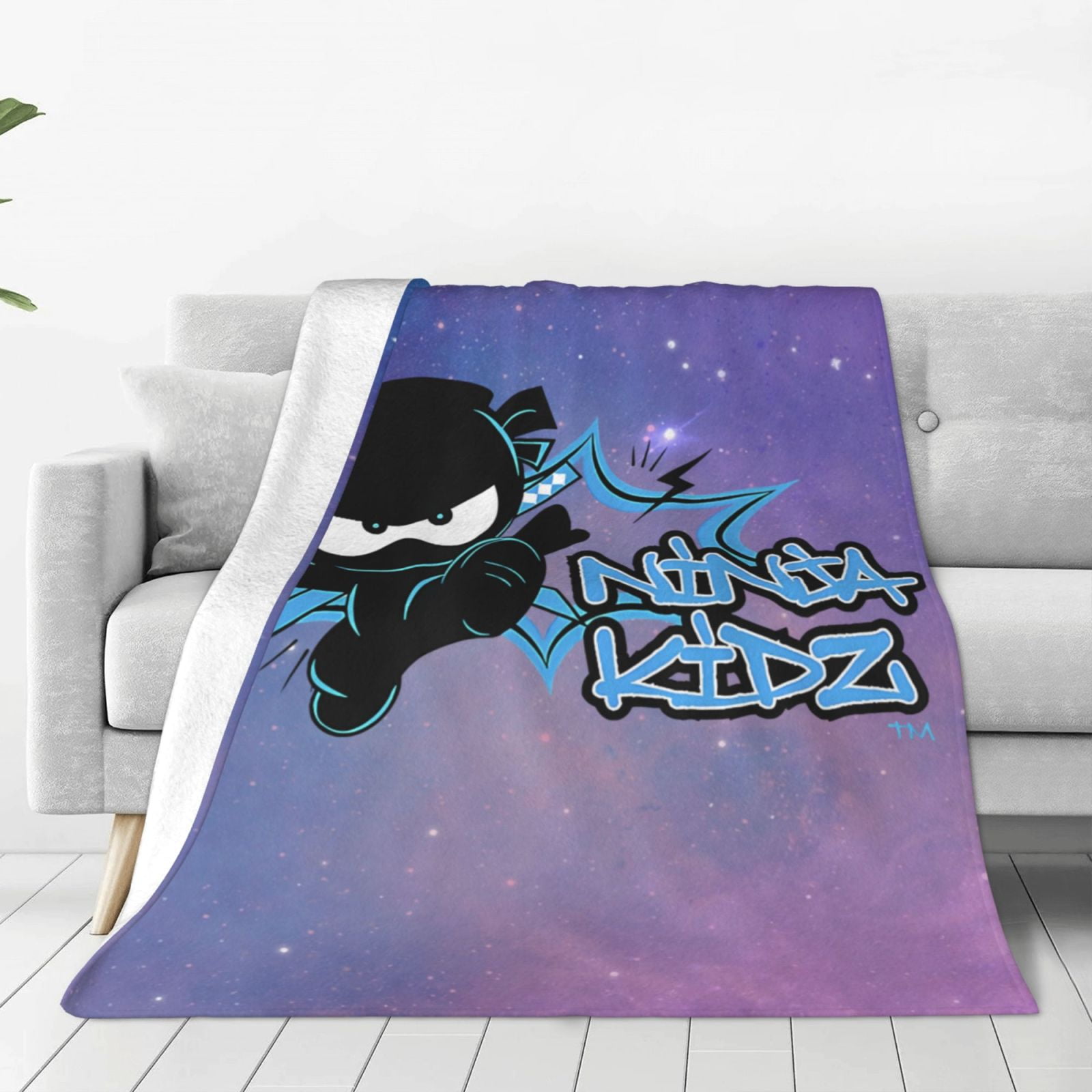 Ninja Kidz Throw Blanket Couch Bed Sofa Soft Lightweight Warm Cozy ...
