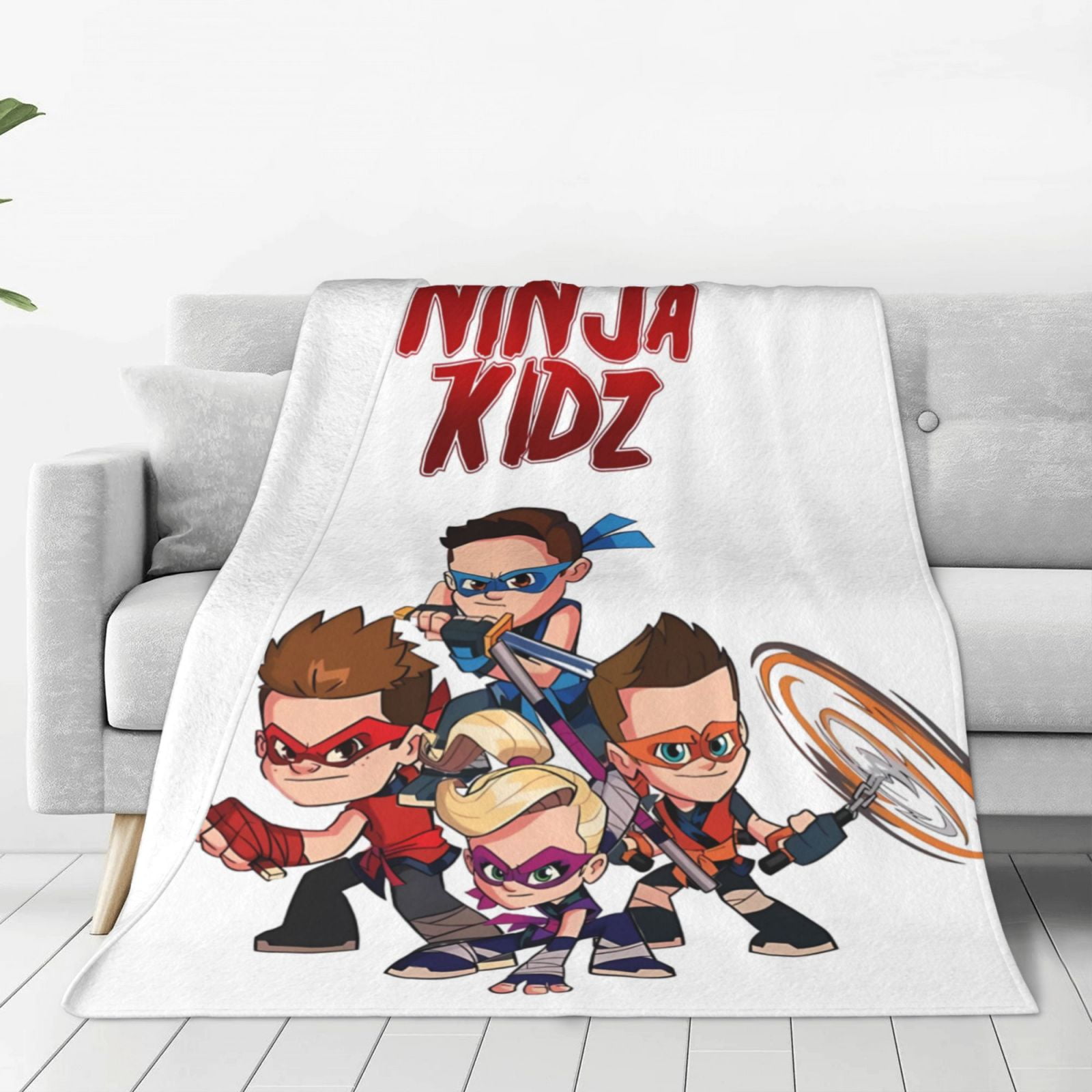 Ninja Kidz Throw Blanket Couch Bed Sofa Soft Lightweight Warm Cozy ...