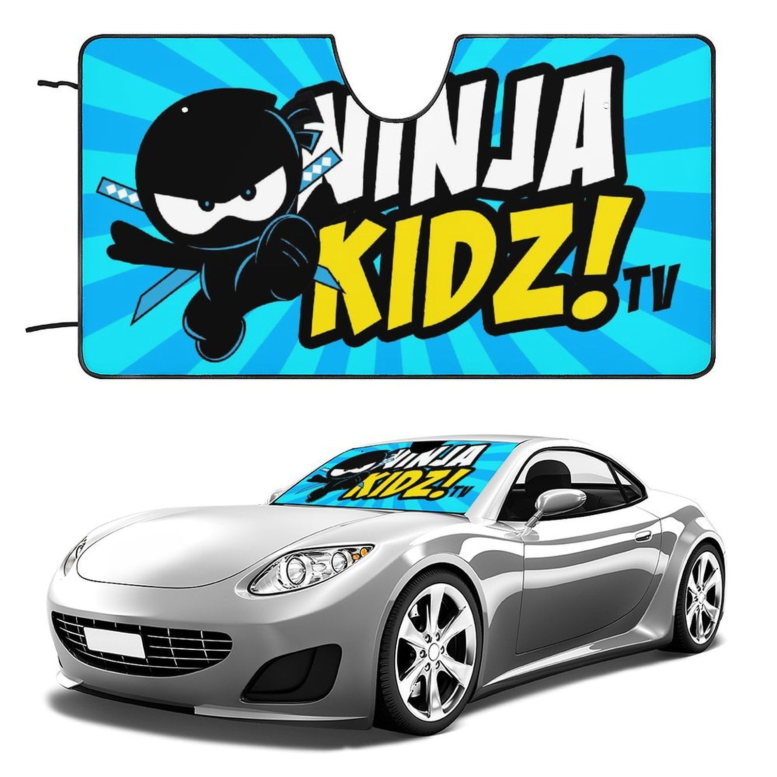 Ninja Kidz Windshield Sun Shade - Car Sun Shade Windshield Keeps ...