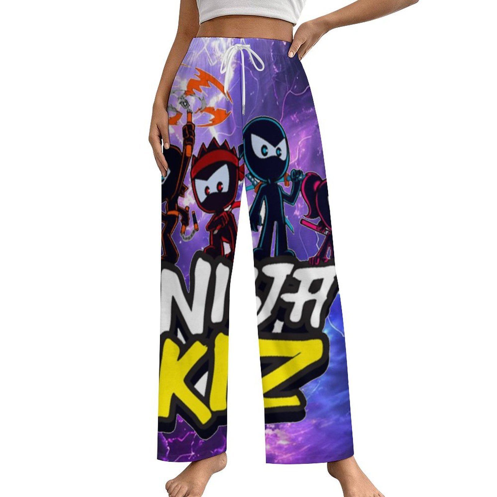 Ninja Kidz Women Pajama Pants Causal Comfy Lounge Sleep Bottoms Loose ...