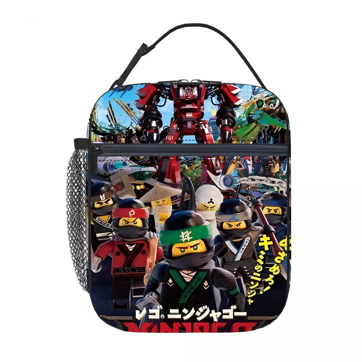 Ninja LEGO Lego cartoon pattern hand-held lunch bag student full print ...