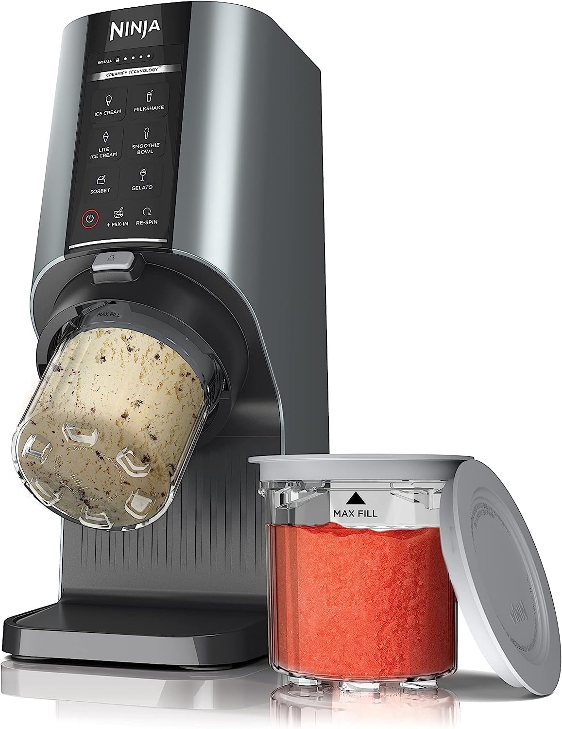 Ninja CREAMi Breeze 7-in-1 Ice Cream Maker with 2 Pints, Creamify ...