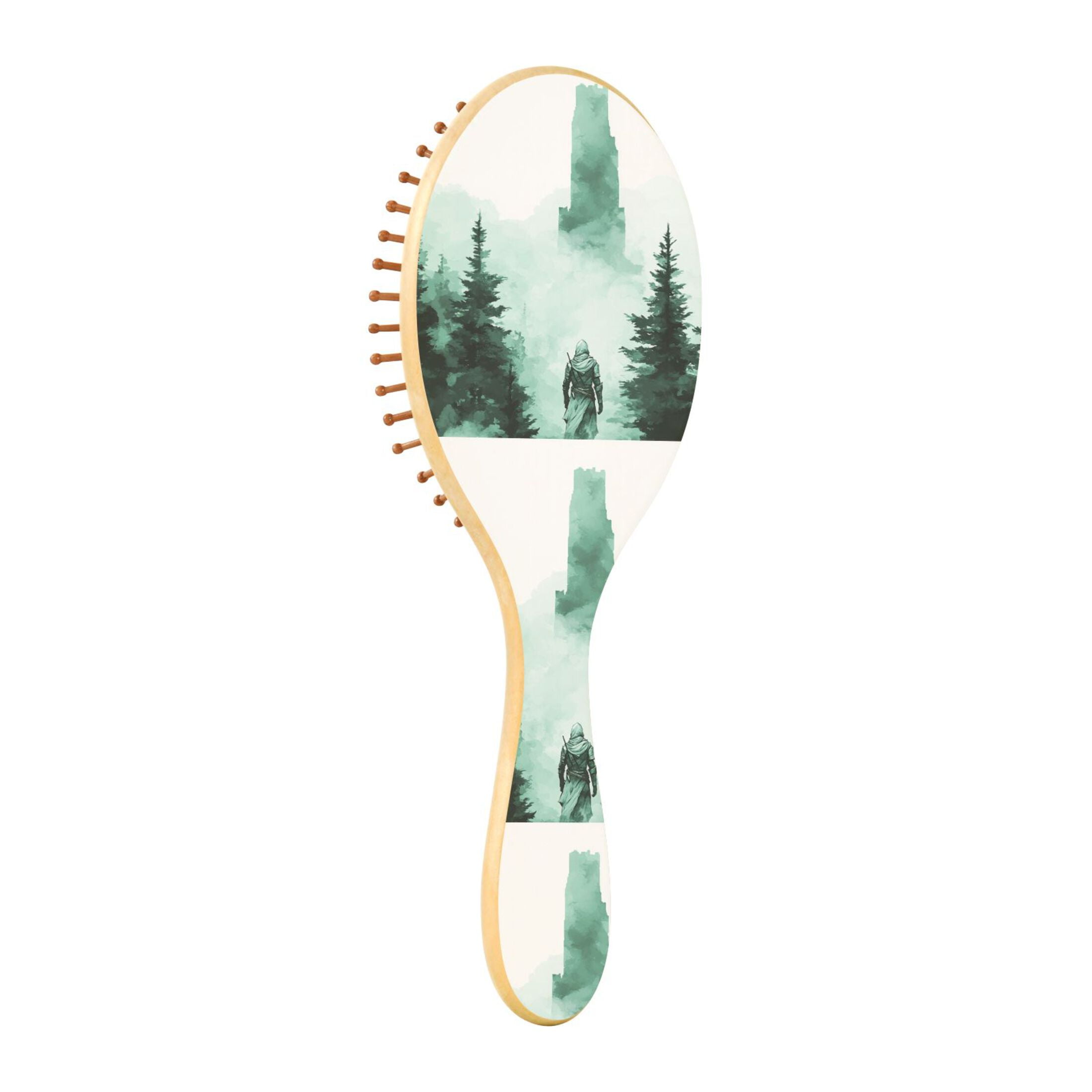 Ninja Natural Wooden Hair Brush with Cushion for Gentle Scalp Massage ...