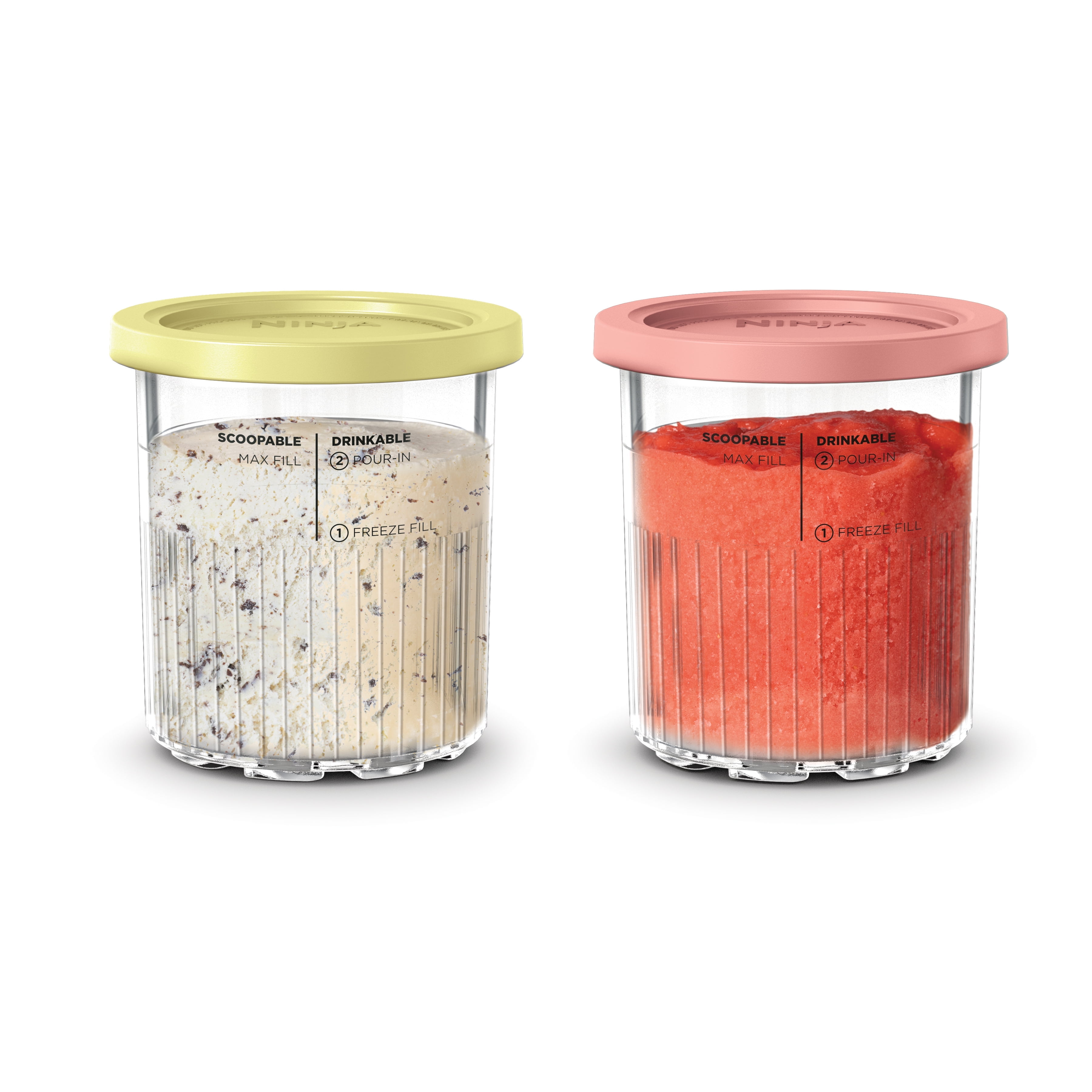 Ninja CREAMi Deluxe 2 Pack Pints & Lids -Compatible with Ninja CREAMi Deluxe 2 Pack Pints & Lids -Compatible with