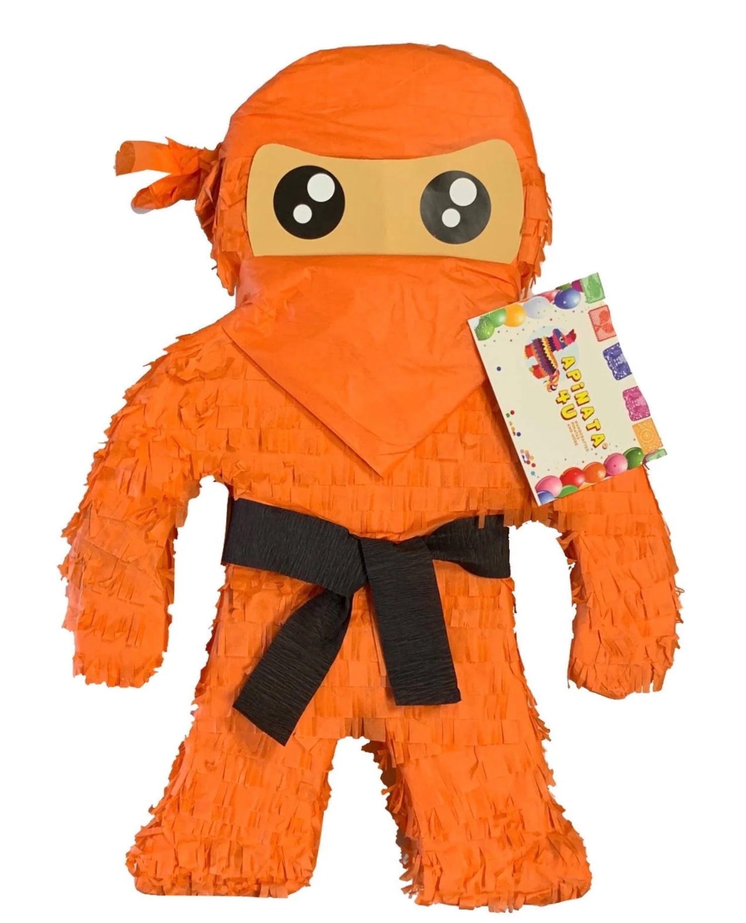 APINATA4U Ninja Pinata Orange Color – Fun Party Decoration & Game for ...
