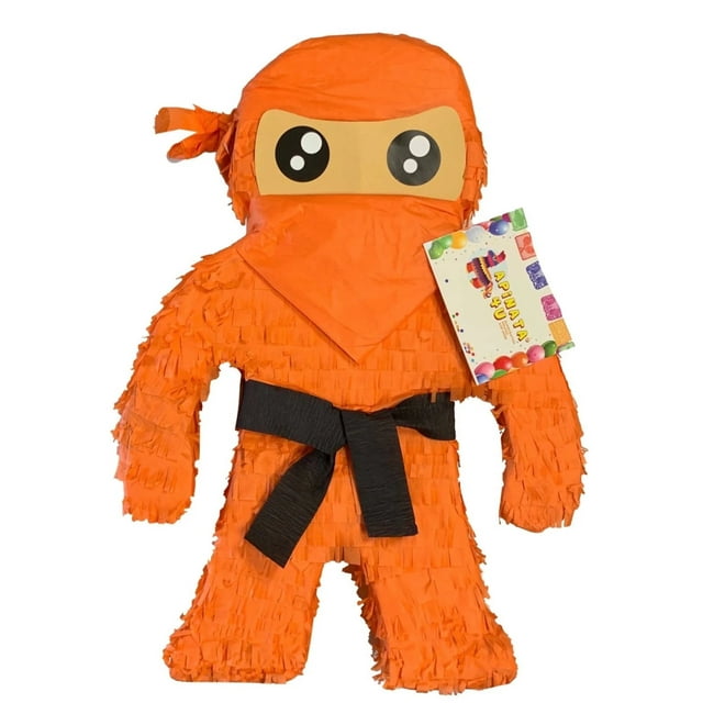 APINATA4U Ninja Pinata Orange Color – Fun Party Decoration & Game for ...