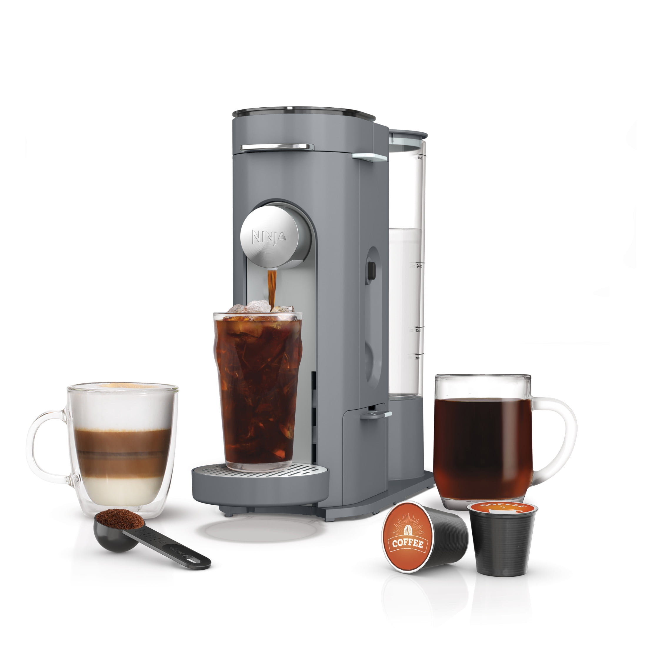 Ninja Pods & Grounds Single-Serve Coffee Brewer, Steam Grey - Walmart.com
