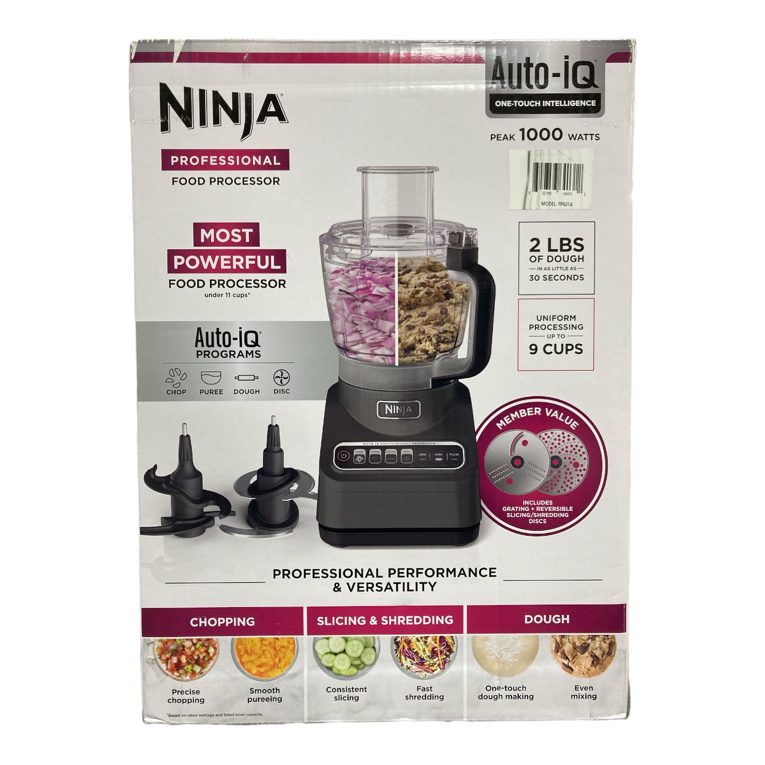 Ninja Professional Auto-IQ 1000W Food Processor, 9 Cup - Walmart.com Ninja Professional Auto-IQ 1000W Food Processor, 9 Cup - Walmart.com