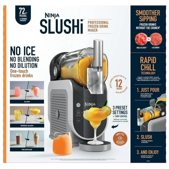 Ninja SLUSHi 3-in-1 Frozen Drink Maker, 72oz Capacity, 200W, 3 Preset ...
